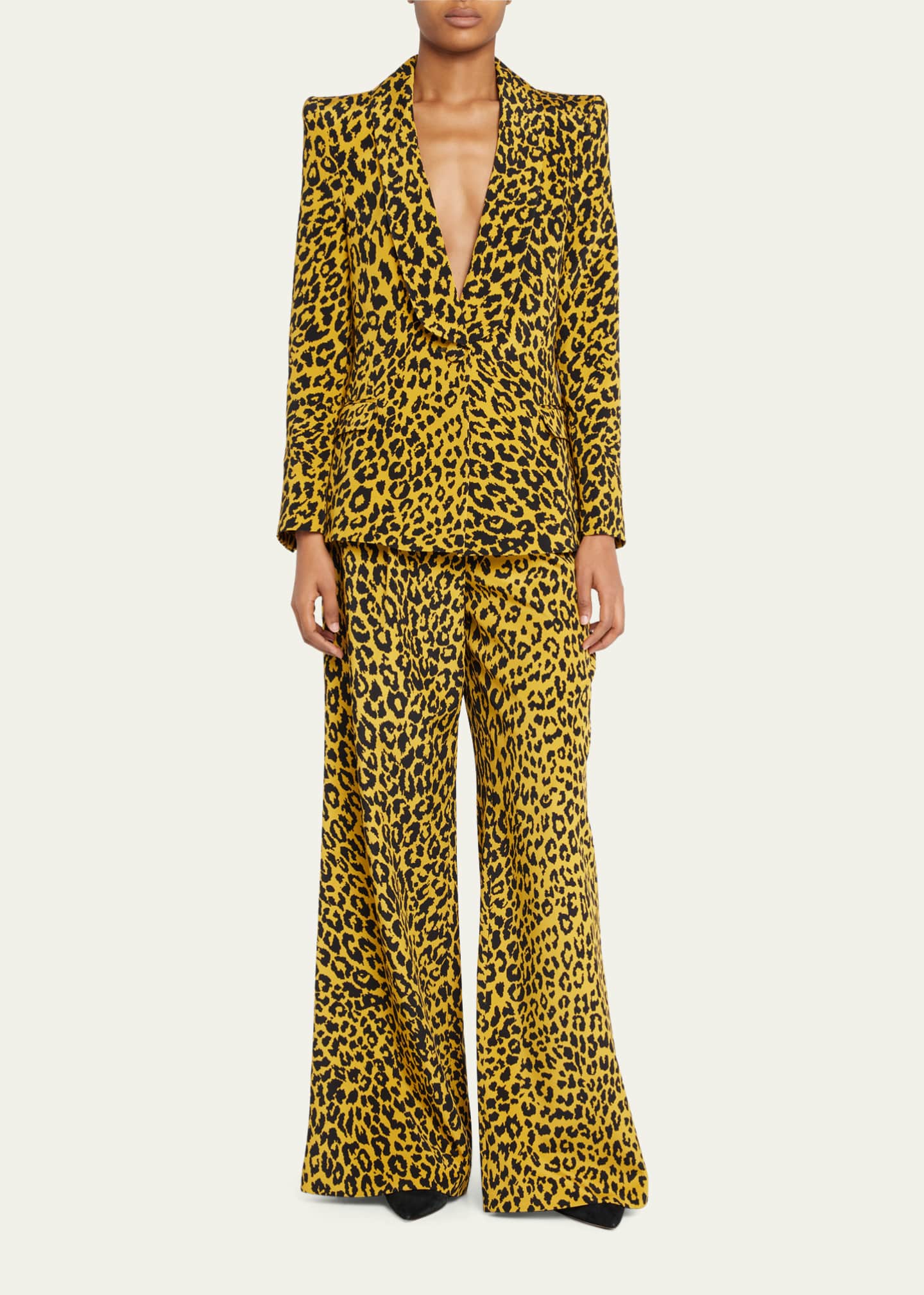 Sergio Hudson Animal-Print Blazer - Bergdorf Goodman