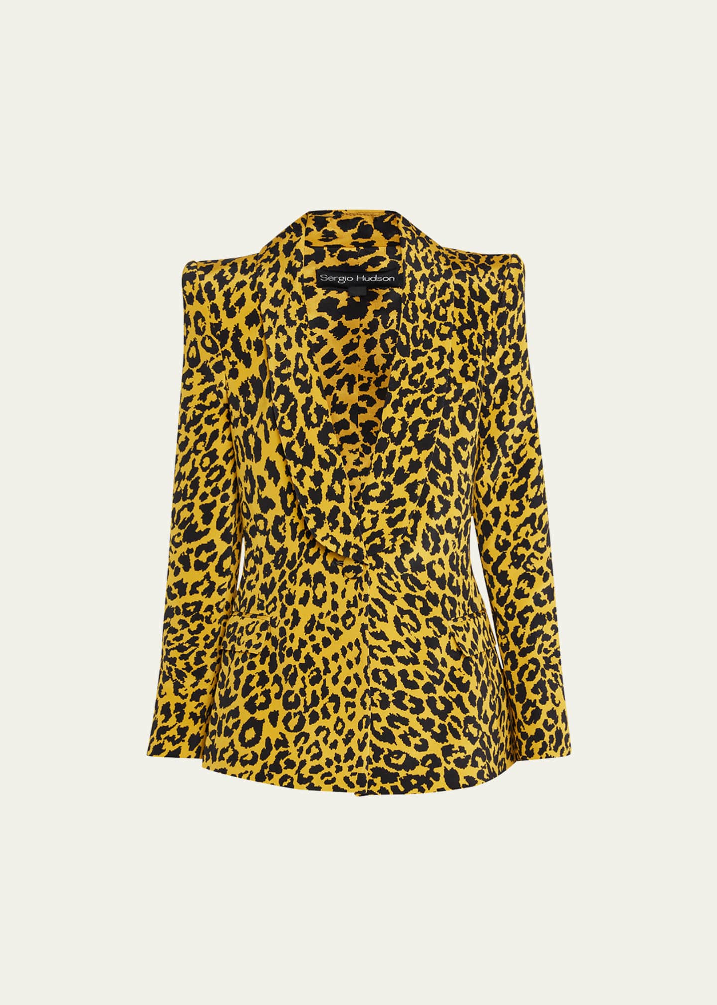 Sergio Hudson Animal-Print Blazer - Bergdorf Goodman