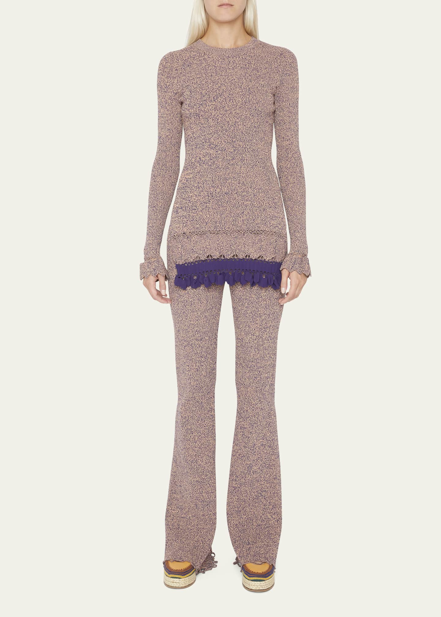 Ulla Johnson Katja Long Sleeve Laser-Cut Trim Tunic - Bergdorf Goodman