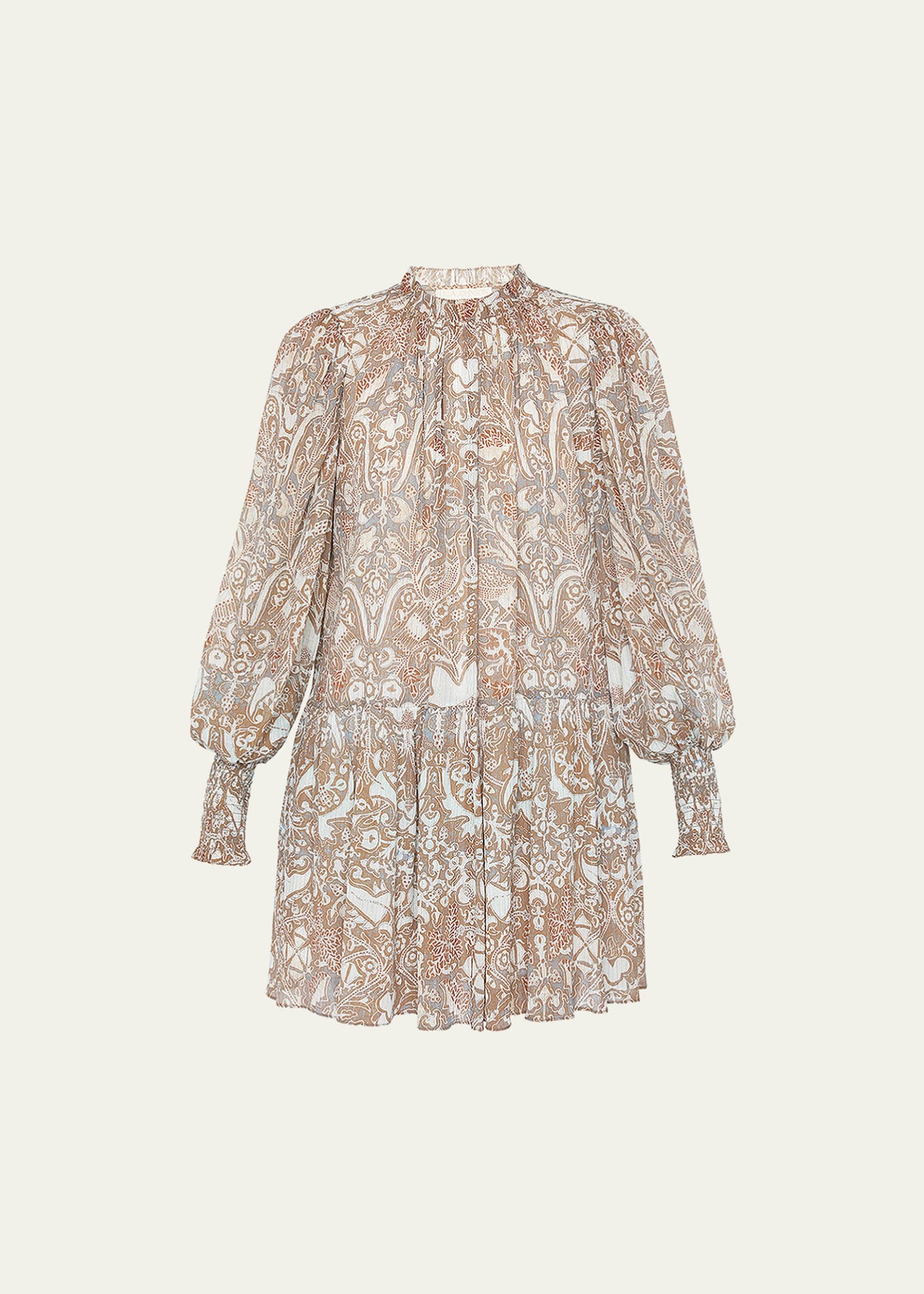 Ulla Johnson Maja Printed Drop Waist Mini Dress - Bergdorf Goodman