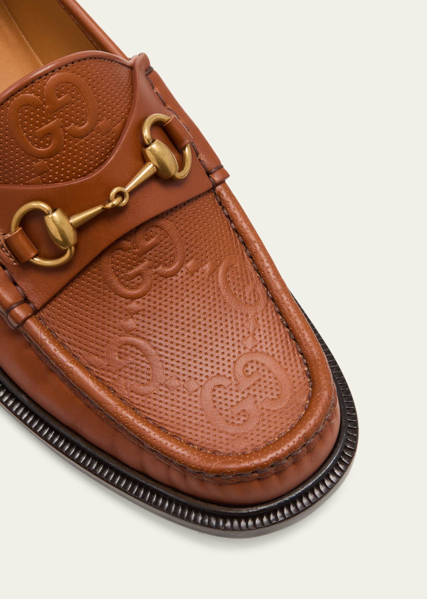 Gucci Men's Wislet Leather Horsebit Loafers - Bergdorf Goodman
