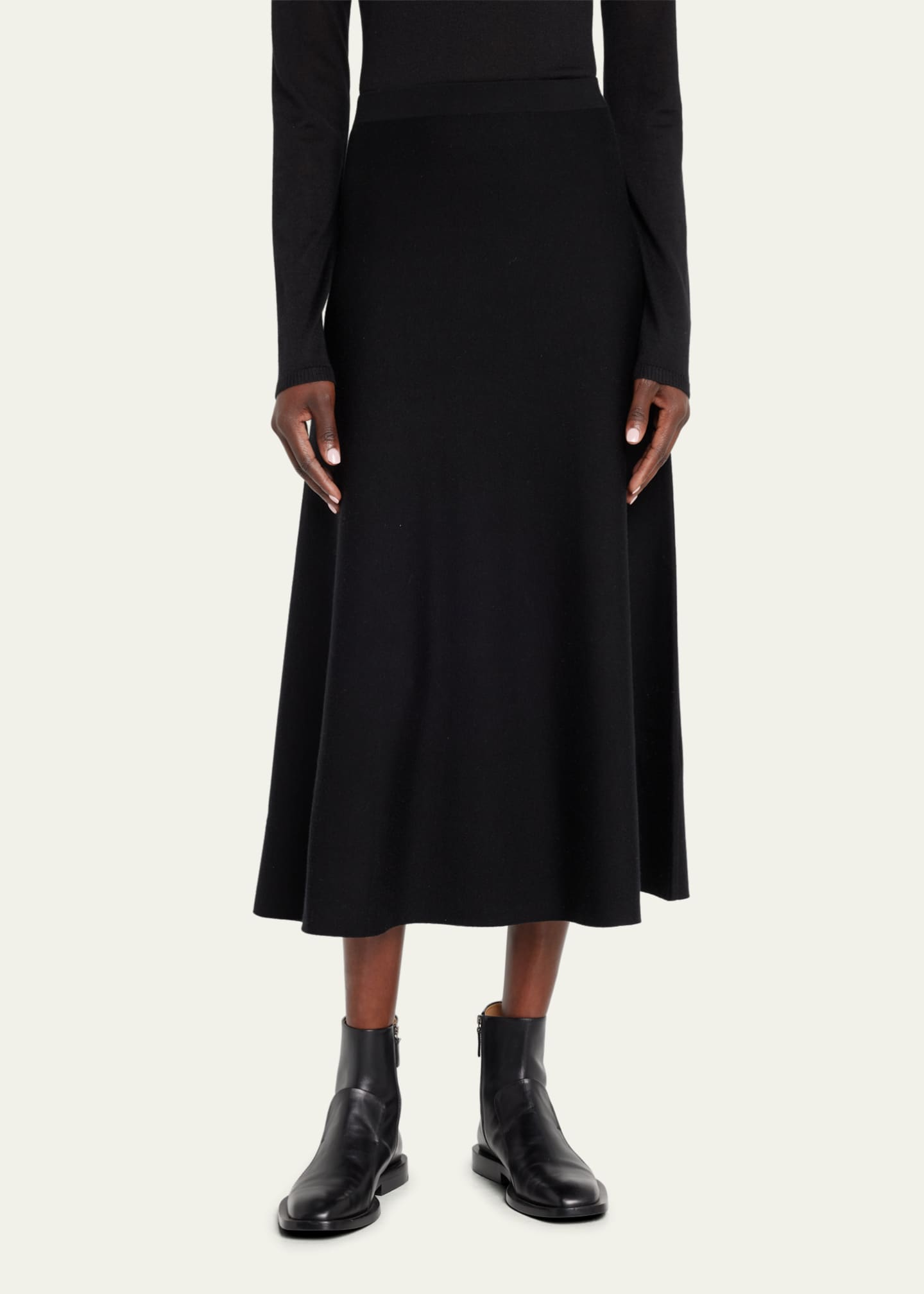 Gabriela Hearst Freddie Midi Wool-Cashmere Skirt - Bergdorf Goodman