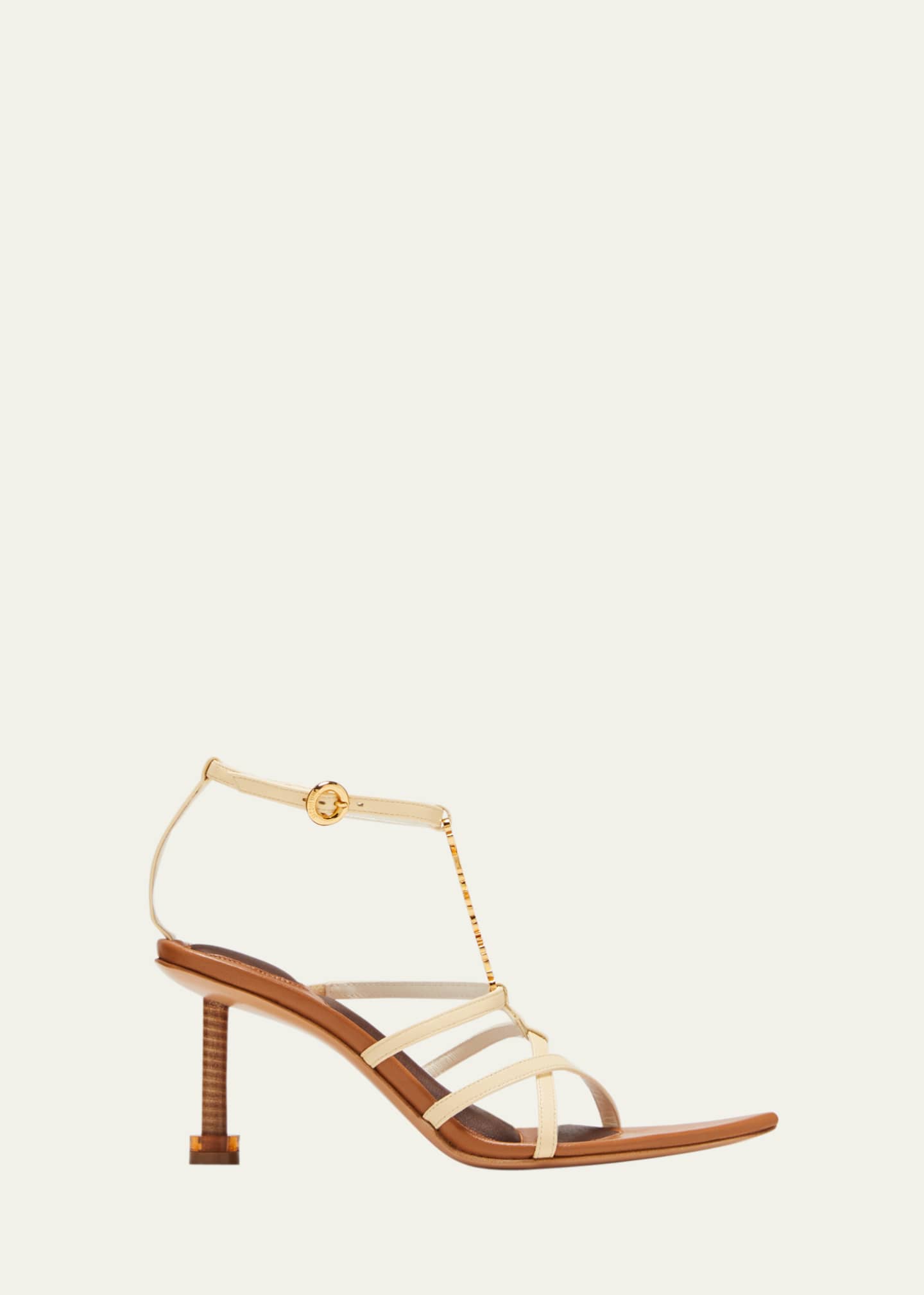 Jacquemus Les Sandales Pralu Hautes Colorblock T-Strap Sandals ...