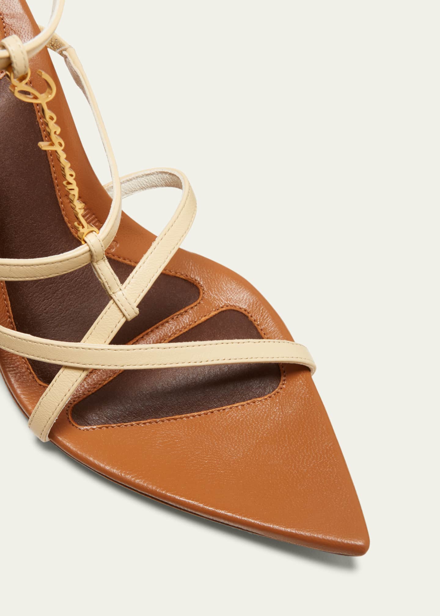 Jacquemus Les Sandales Pralu Hautes Colorblock T-Strap Sandals ...