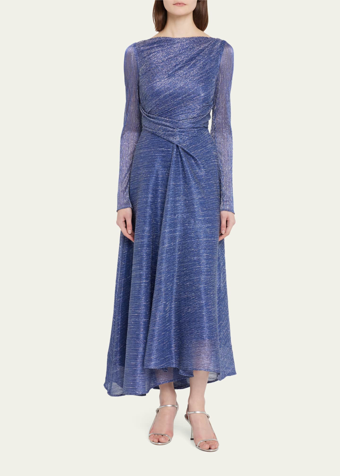 Talbot Runhof Metallic Voile A-Line Gown - Bergdorf Goodman