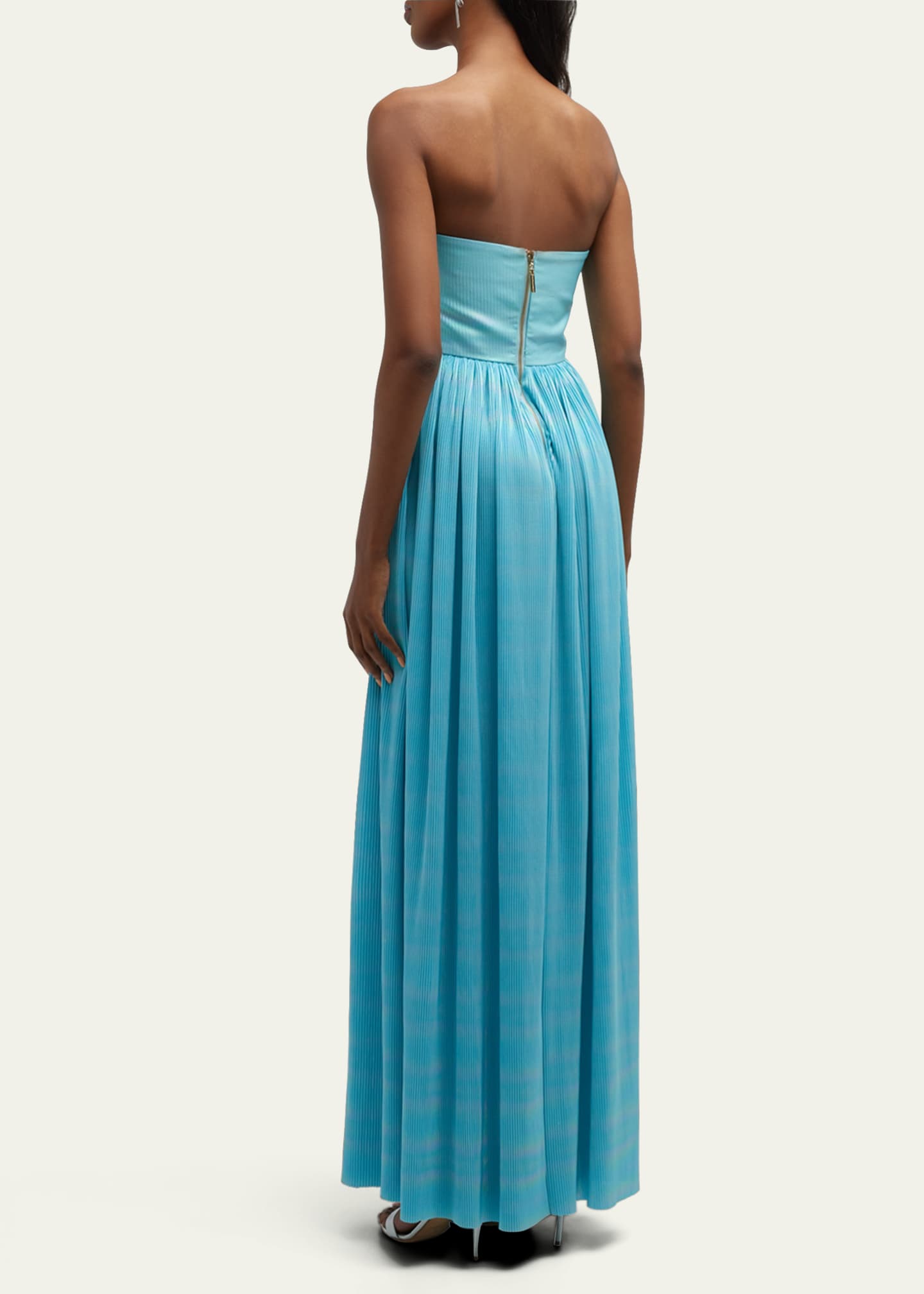 Bronx and Banco Florence Strapless Plisse Corset Gown - Bergdorf Goodman