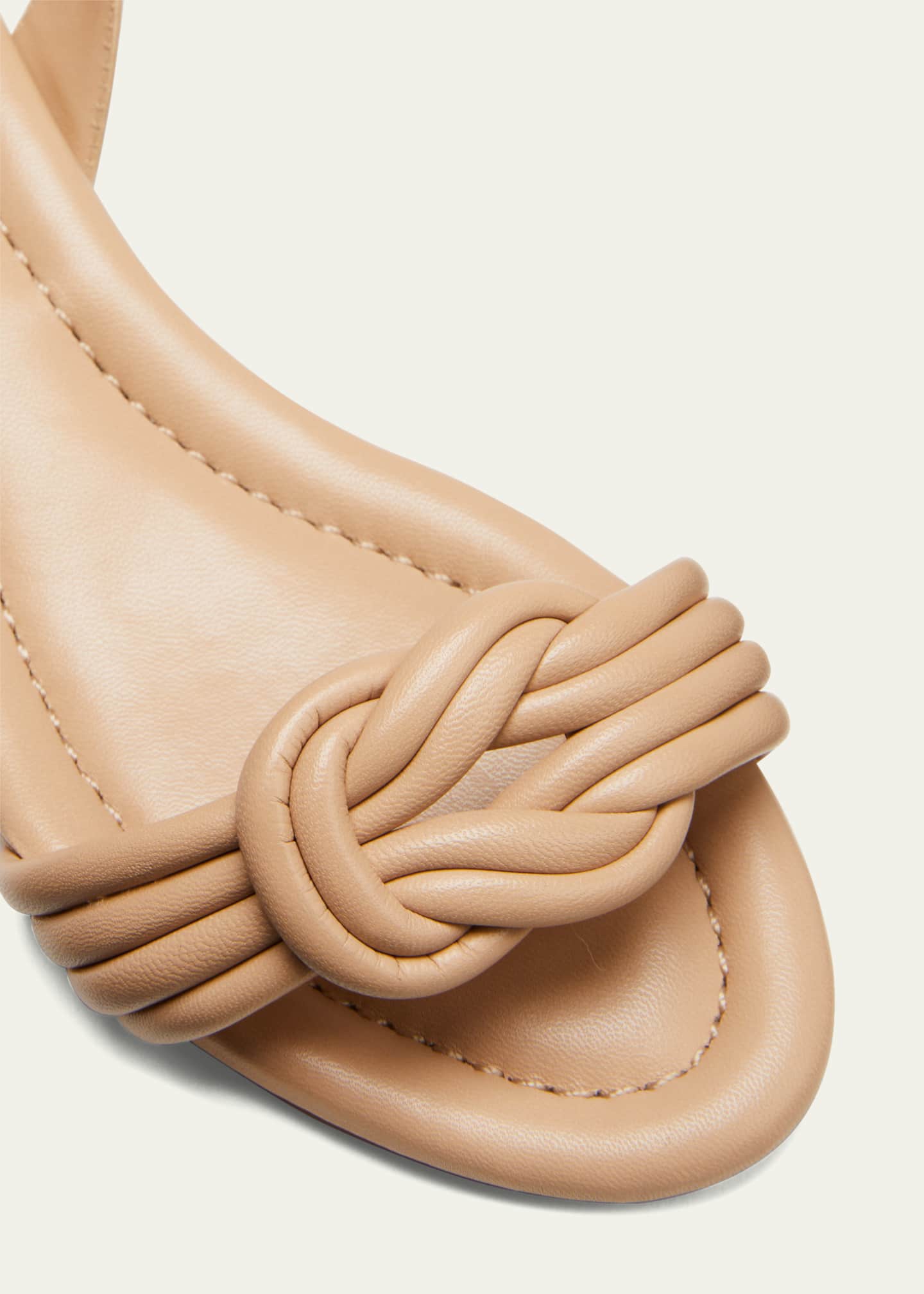 Alexandre Birman Vicky Leather Knot Sandals - Bergdorf Goodman