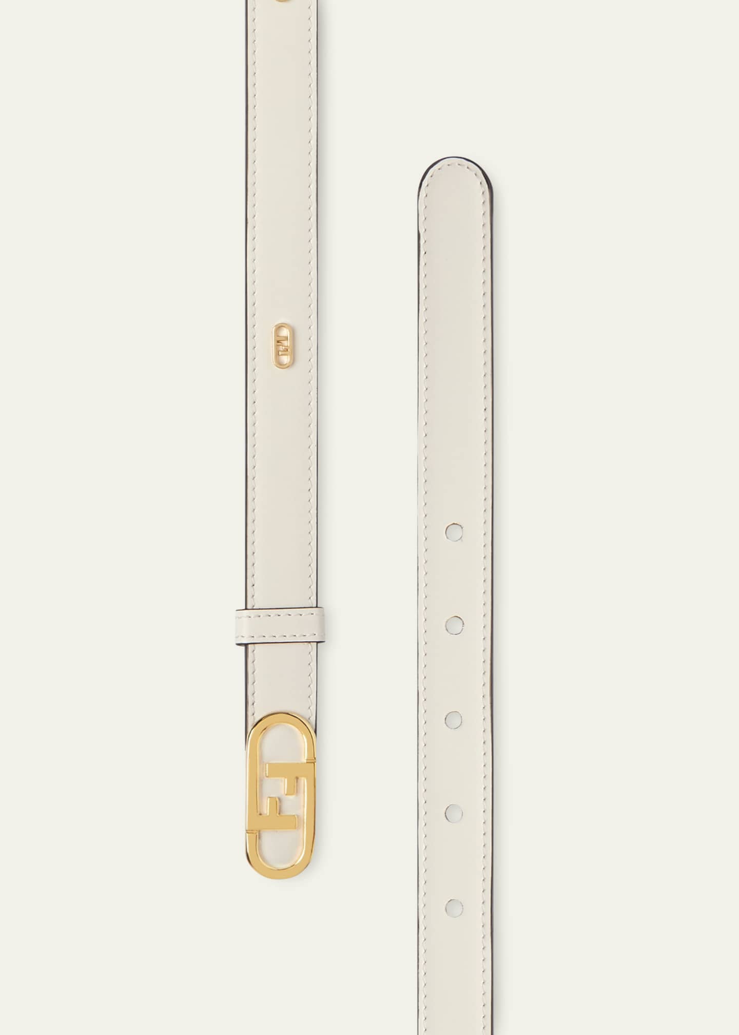 Fendi O'Lock Monogram Skinny Leather Belt - Bergdorf Goodman