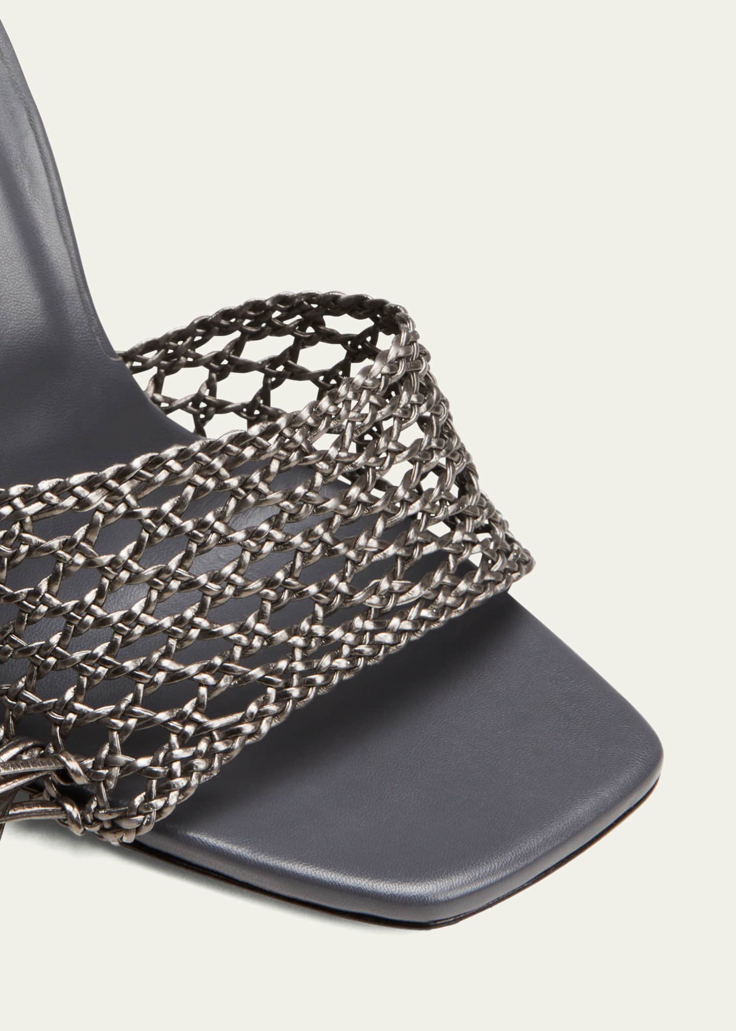 Christopher Esber Nara Leather Crochet Mule Sandals - Bergdorf Goodman