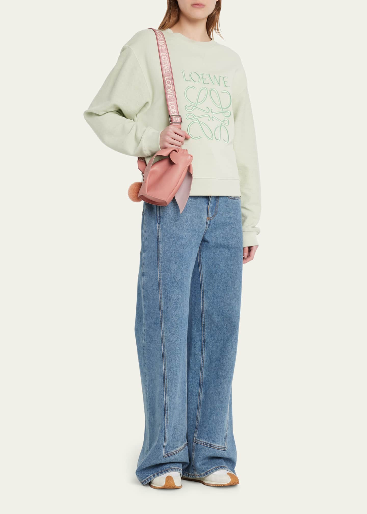 Loewe Bunny Zip Leather Shoulder Bag - Bergdorf Goodman