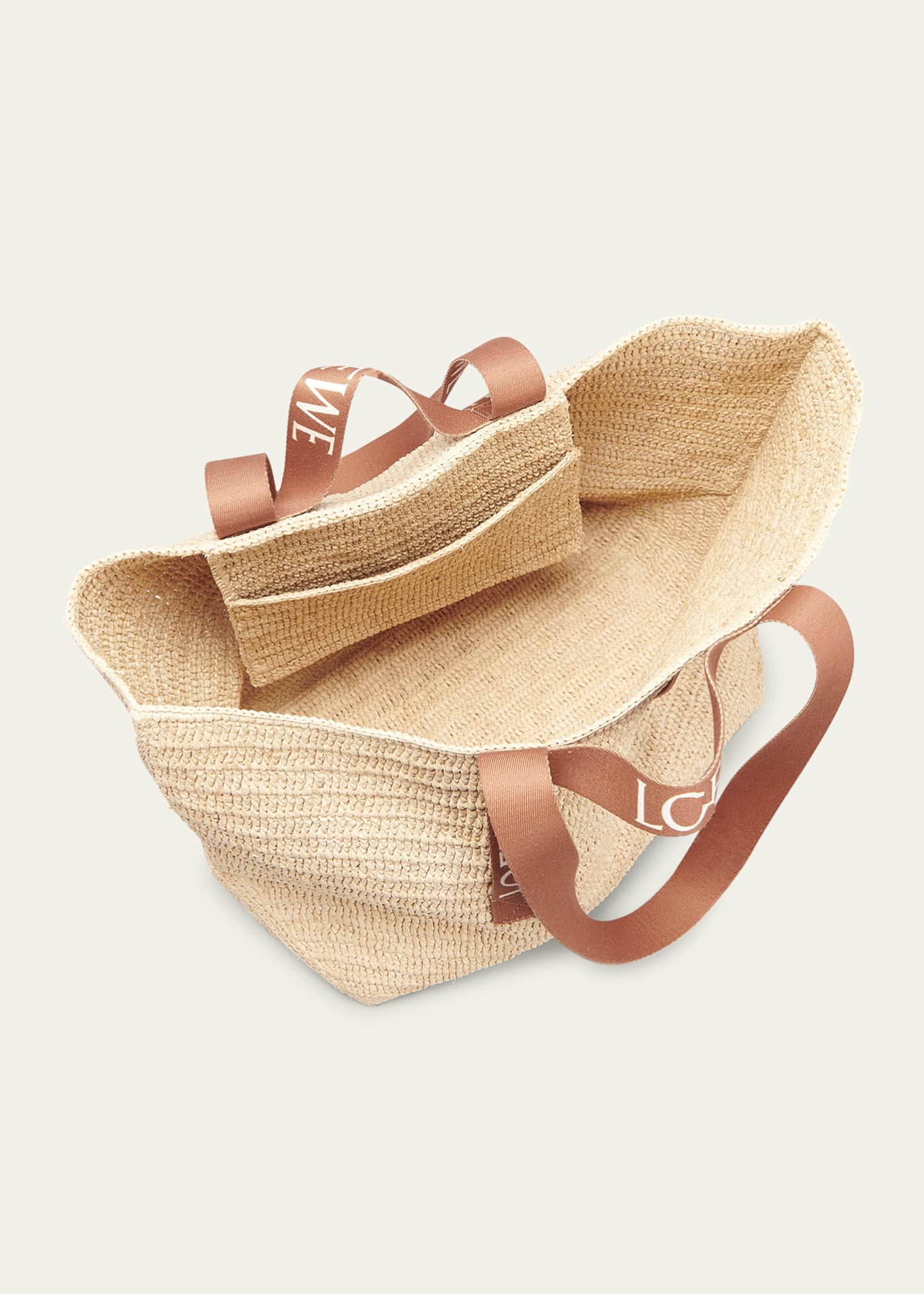 Loewe Fold Shopper Tote Bag in Raffia - Bergdorf Goodman