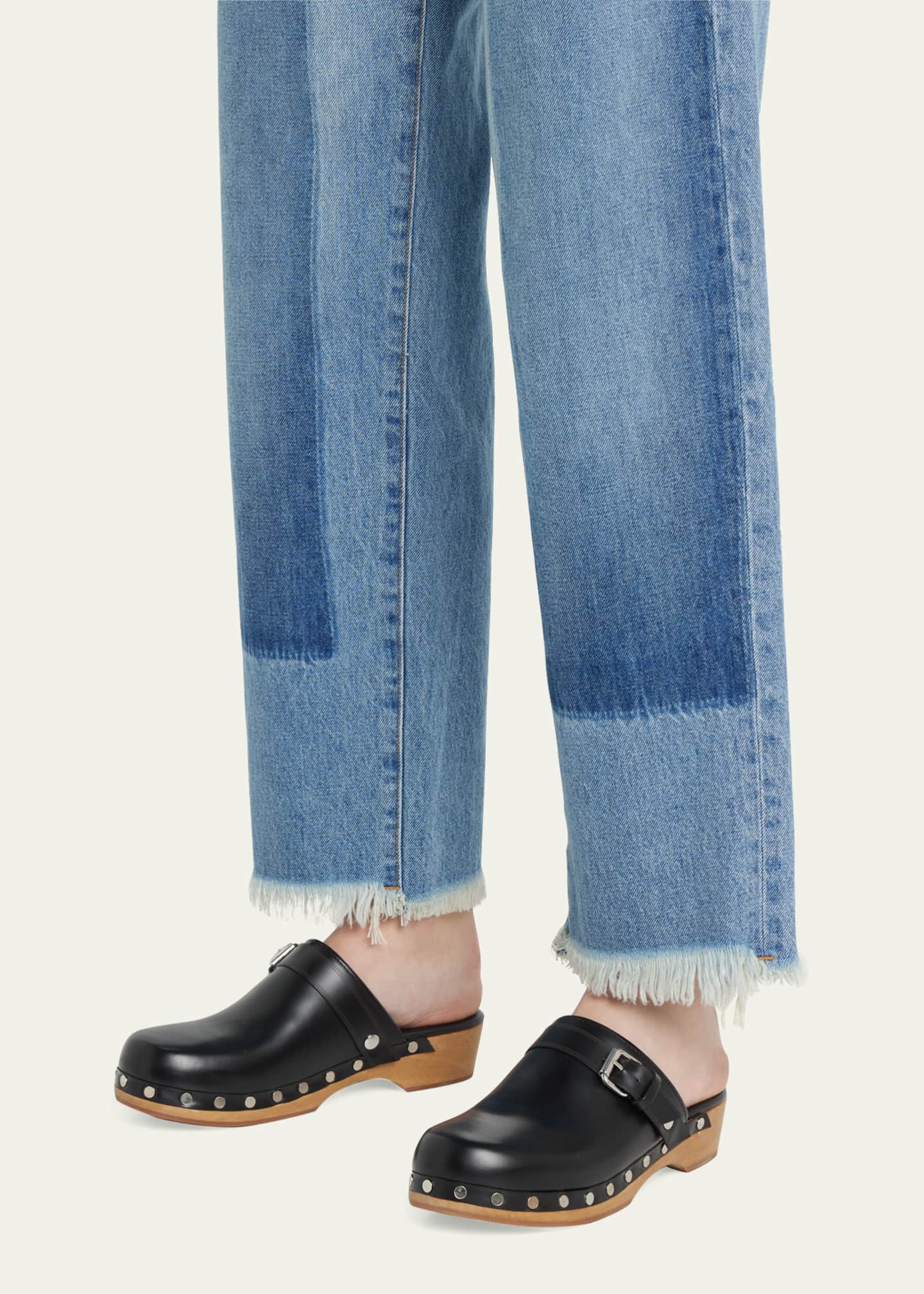 Isabel Marant Thalie Leather Clogs - Bergdorf Goodman