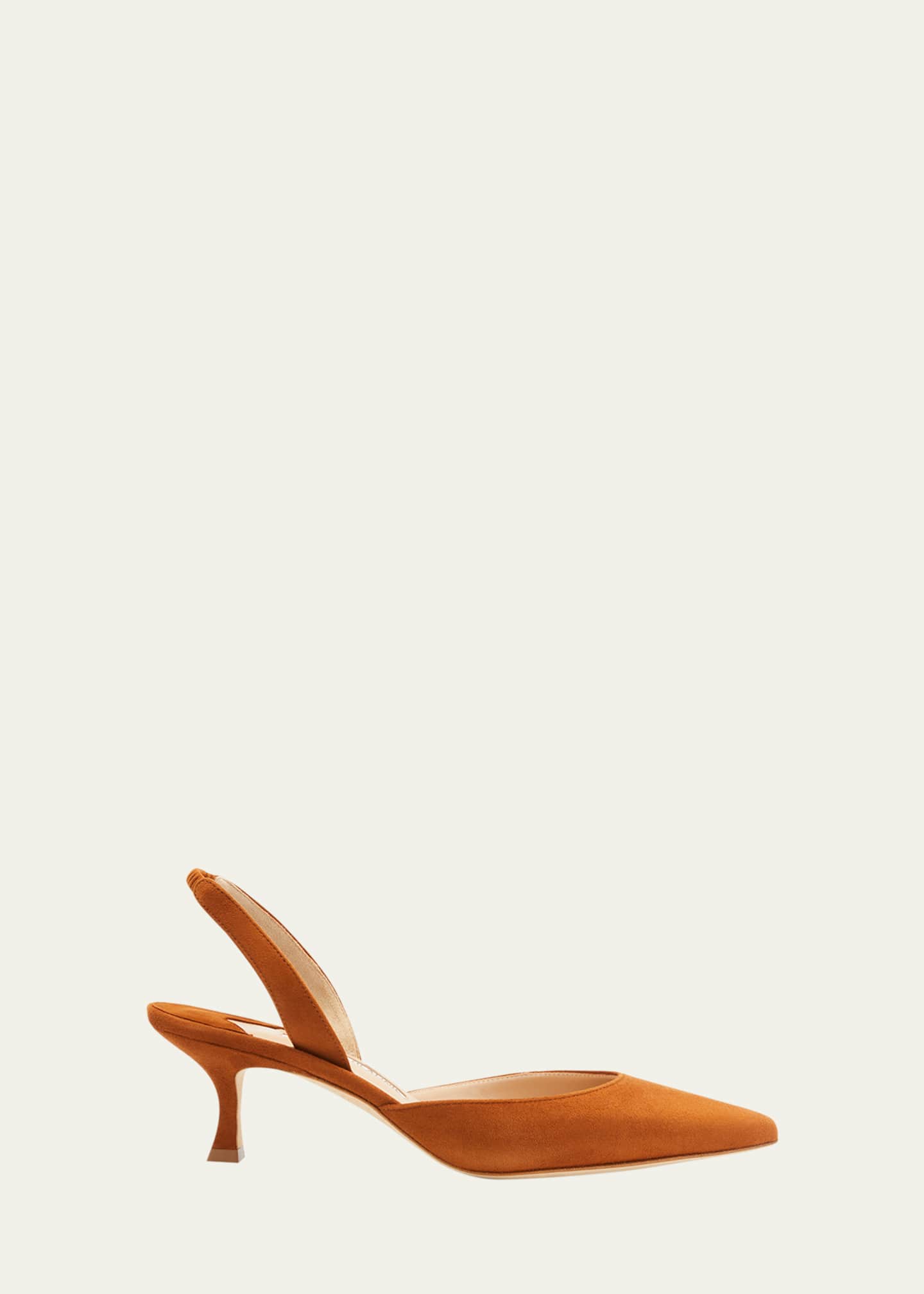 Manolo Blahnik Carolyne Kitten-Heel Halter Pumps - Bergdorf Goodman