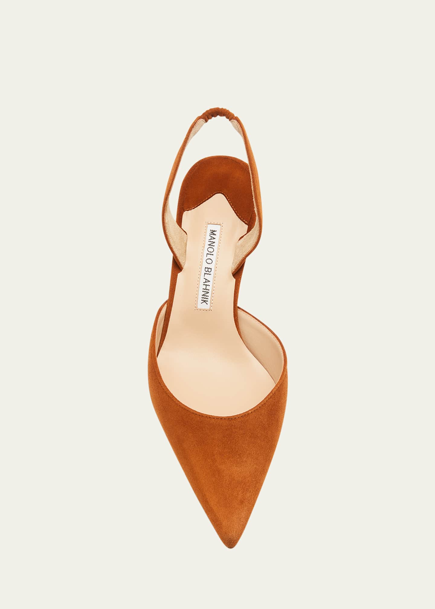 Manolo Blahnik Carolyne Kitten-Heel Halter Pumps - Bergdorf Goodman