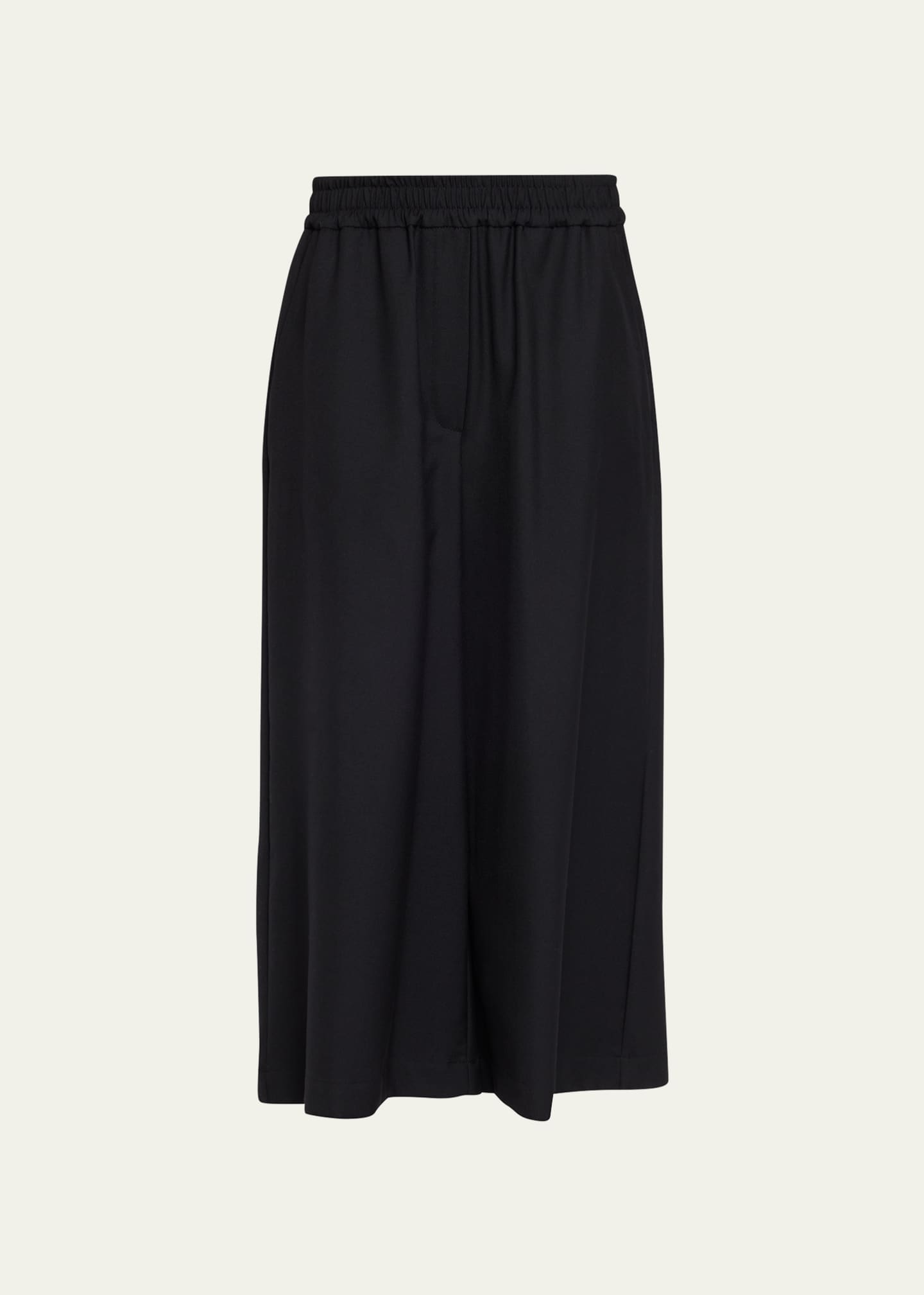 Loewe Wool Wide-Leg Cropped Trousers - Bergdorf Goodman
