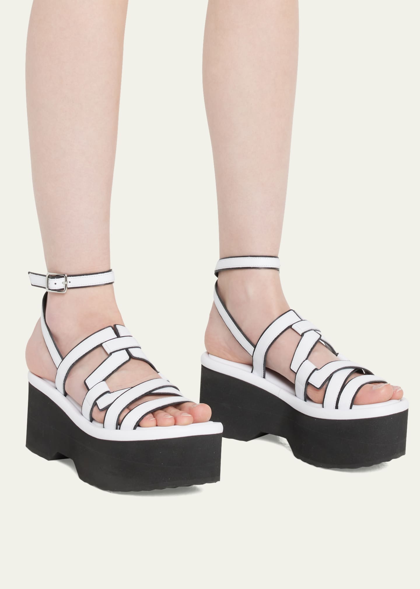 Pierre Hardy Kaliste Calfskin Caged Platform Sandals - Bergdorf Goodman