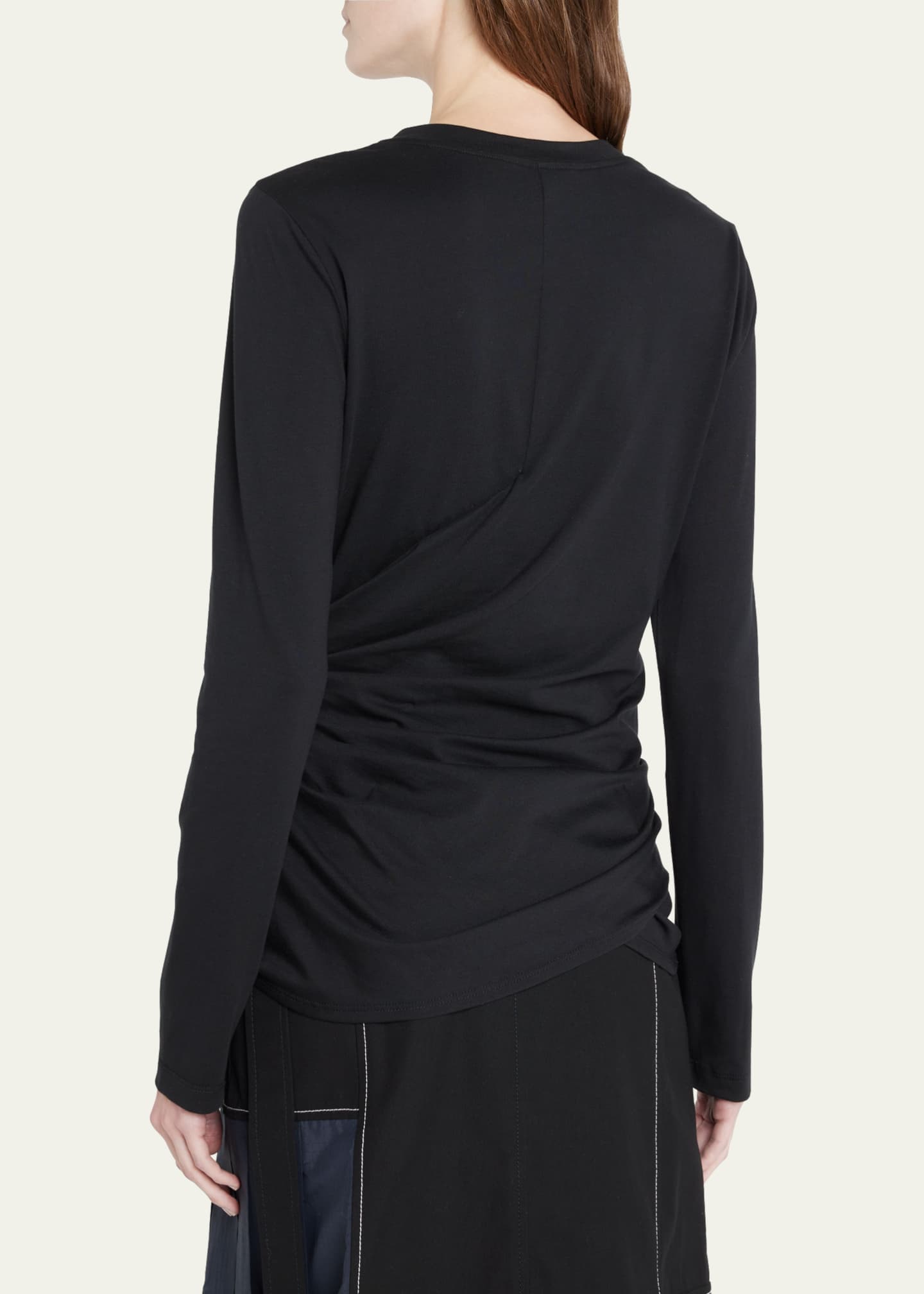3.1 Phillip Lim Draped Long-Sleeve Tee - Bergdorf Goodman