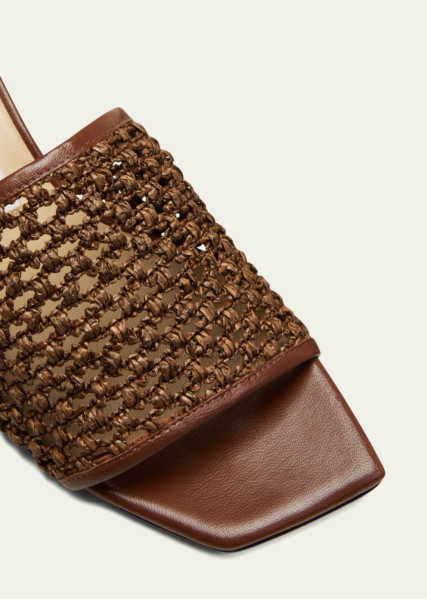 Jimmy Choo Themis Raffia Mule Sandals - Bergdorf Goodman