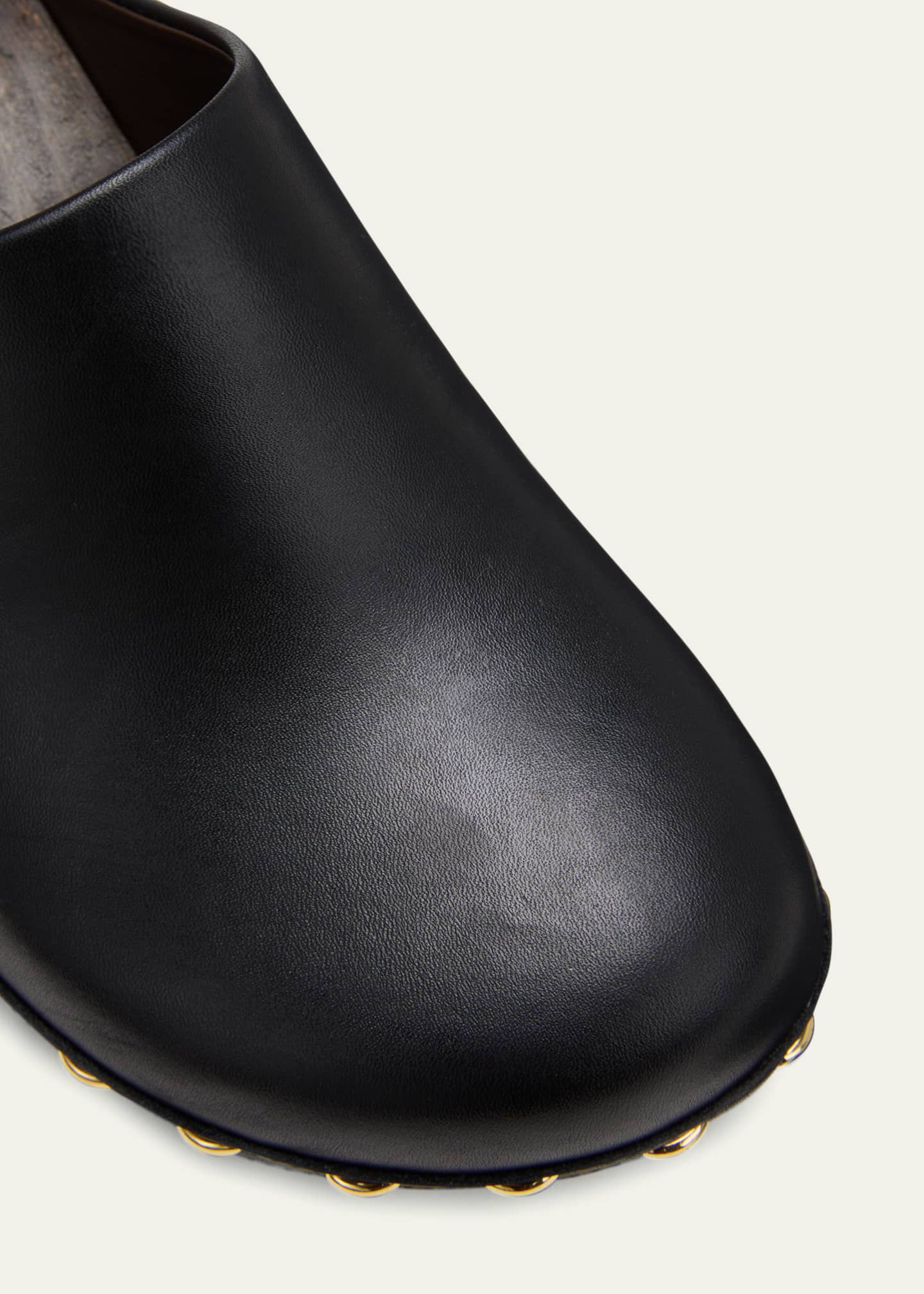 Fendi 60mm Vitello Mid-Heel Baguette Clogs - Bergdorf Goodman