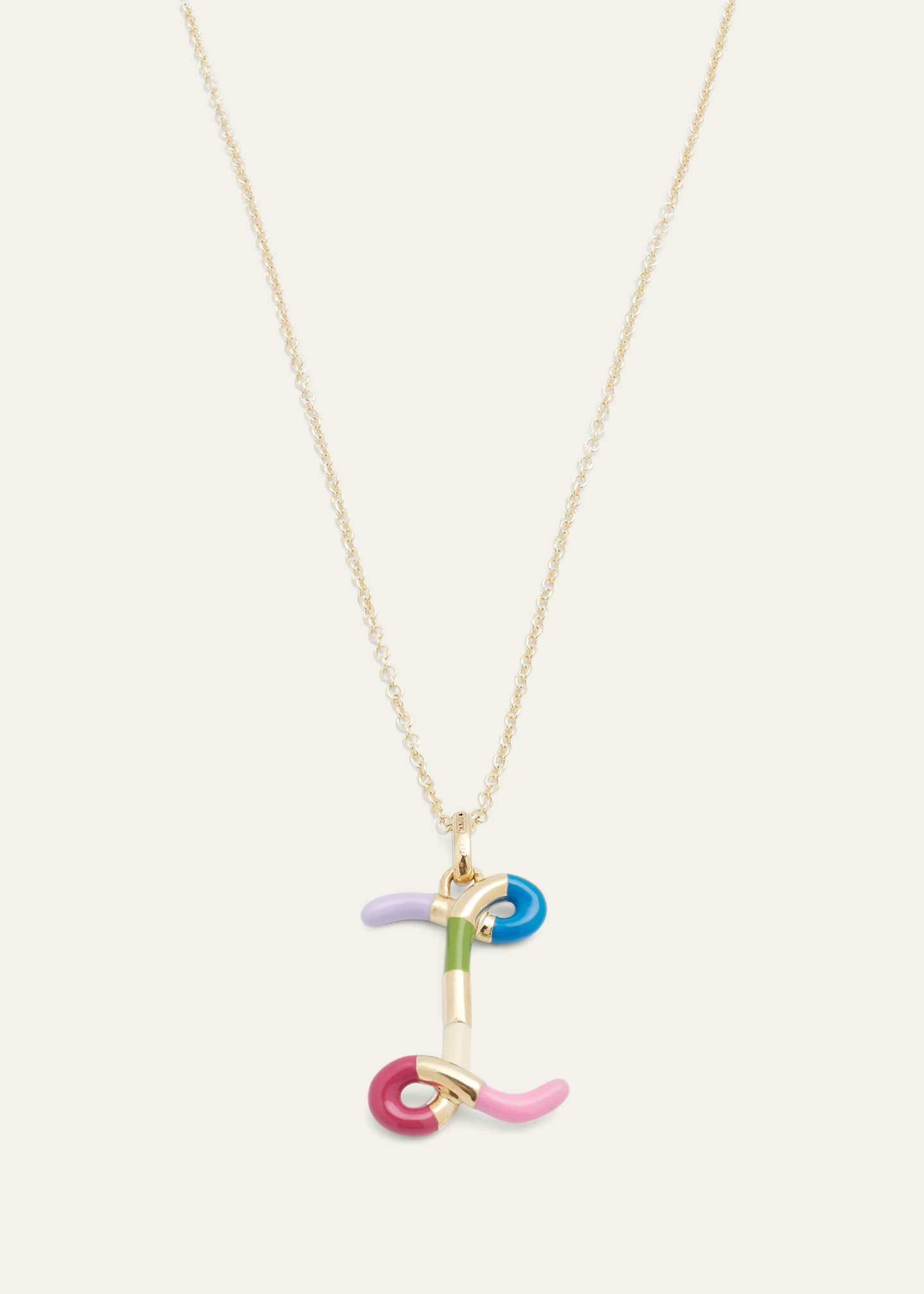 Bea Bongiasca Enamel Letter Necklace - Bergdorf Goodman