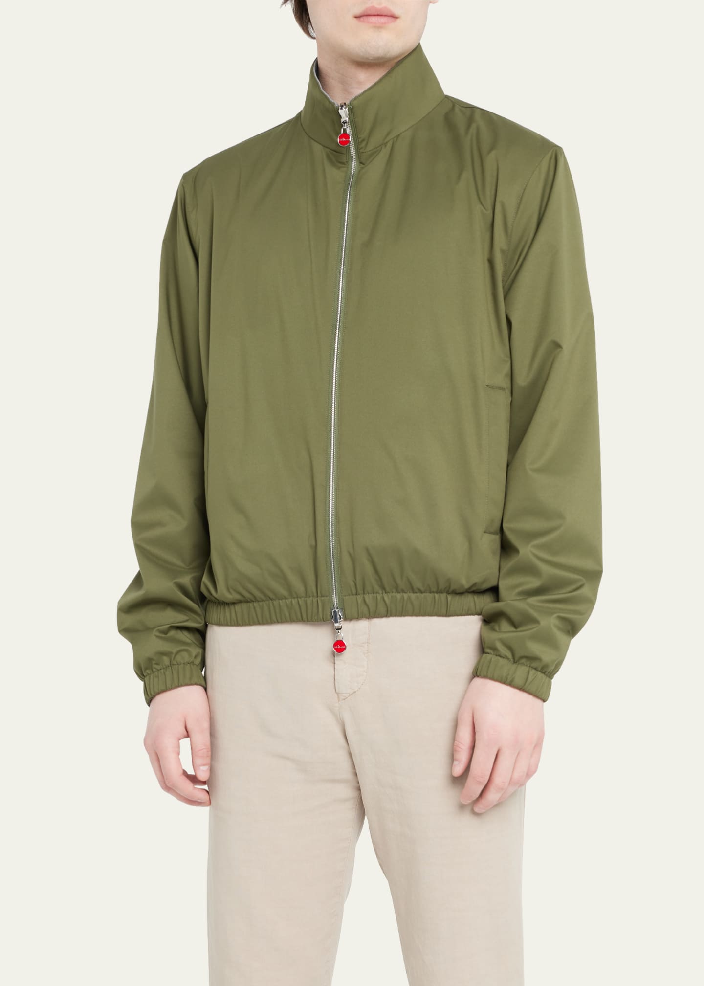 Kiton Men's Olive Windmate Reversible Bomber Jacket - Bergdorf Goodman
