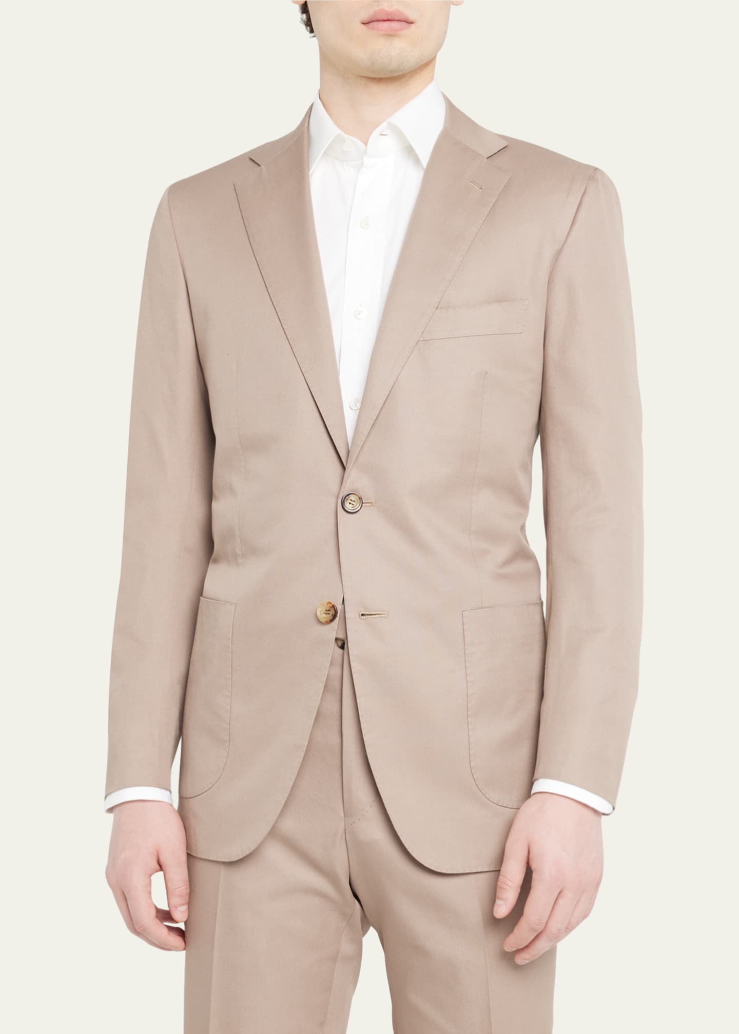 Kiton Men's Sea Island Cotton Suit - Bergdorf Goodman