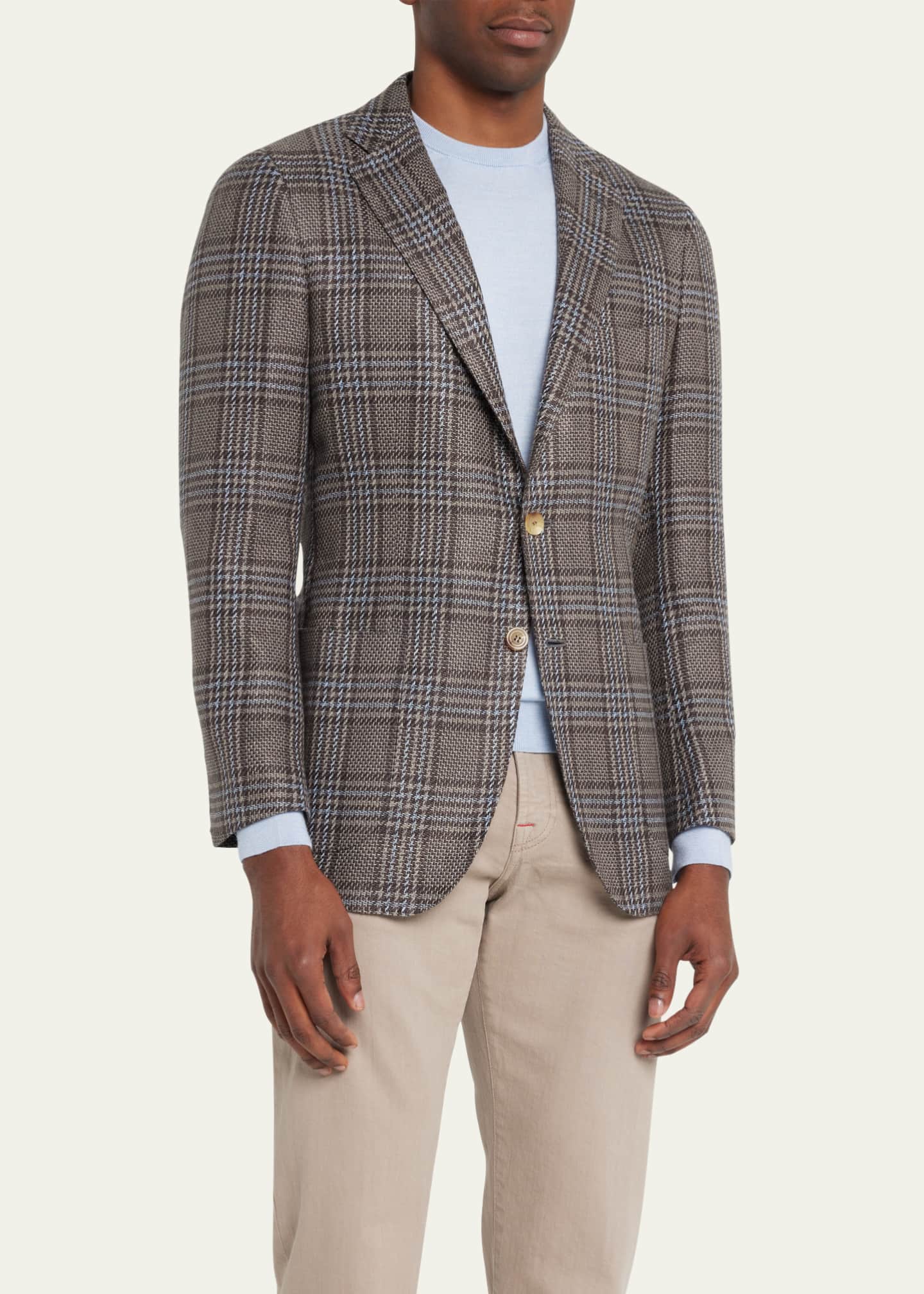 Kiton Men's Plaid Sport Coat - Bergdorf Goodman