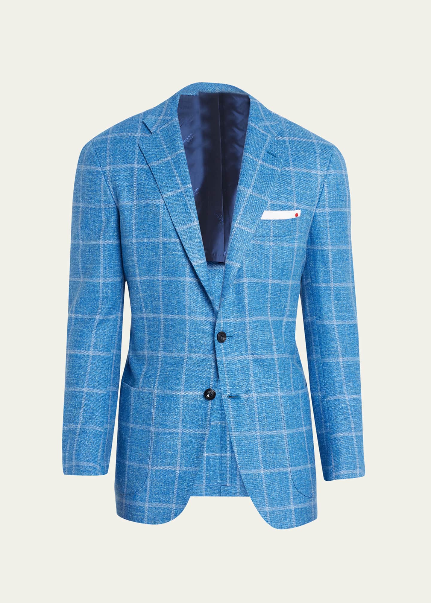 Kiton Men's Windowpane Sport Coat - Bergdorf Goodman