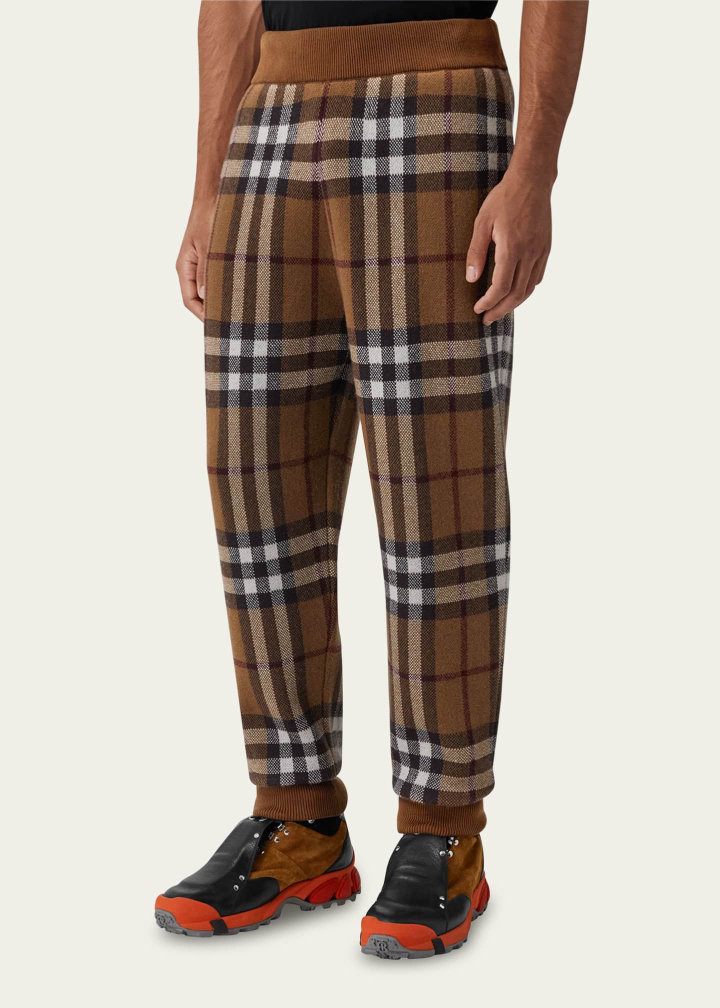Burberry Men's Marley Check Jogger Pants - Bergdorf Goodman