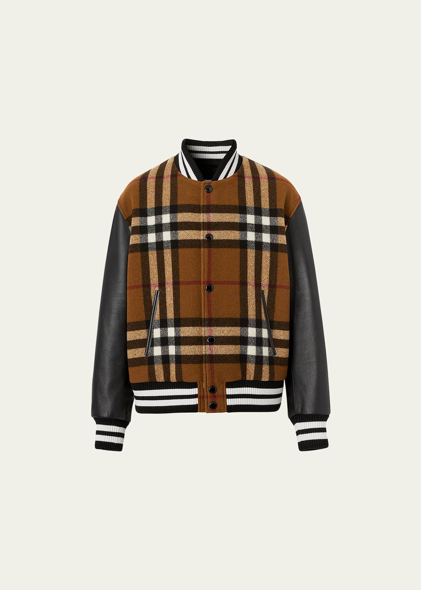 Burberry Men's Felton Check Varsity Jacket - Bergdorf Goodman