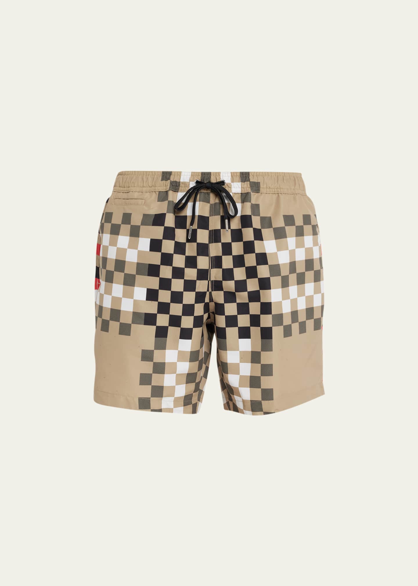 Burberry Men's Martin Pixel Check Swim Shorts - Bergdorf Goodman