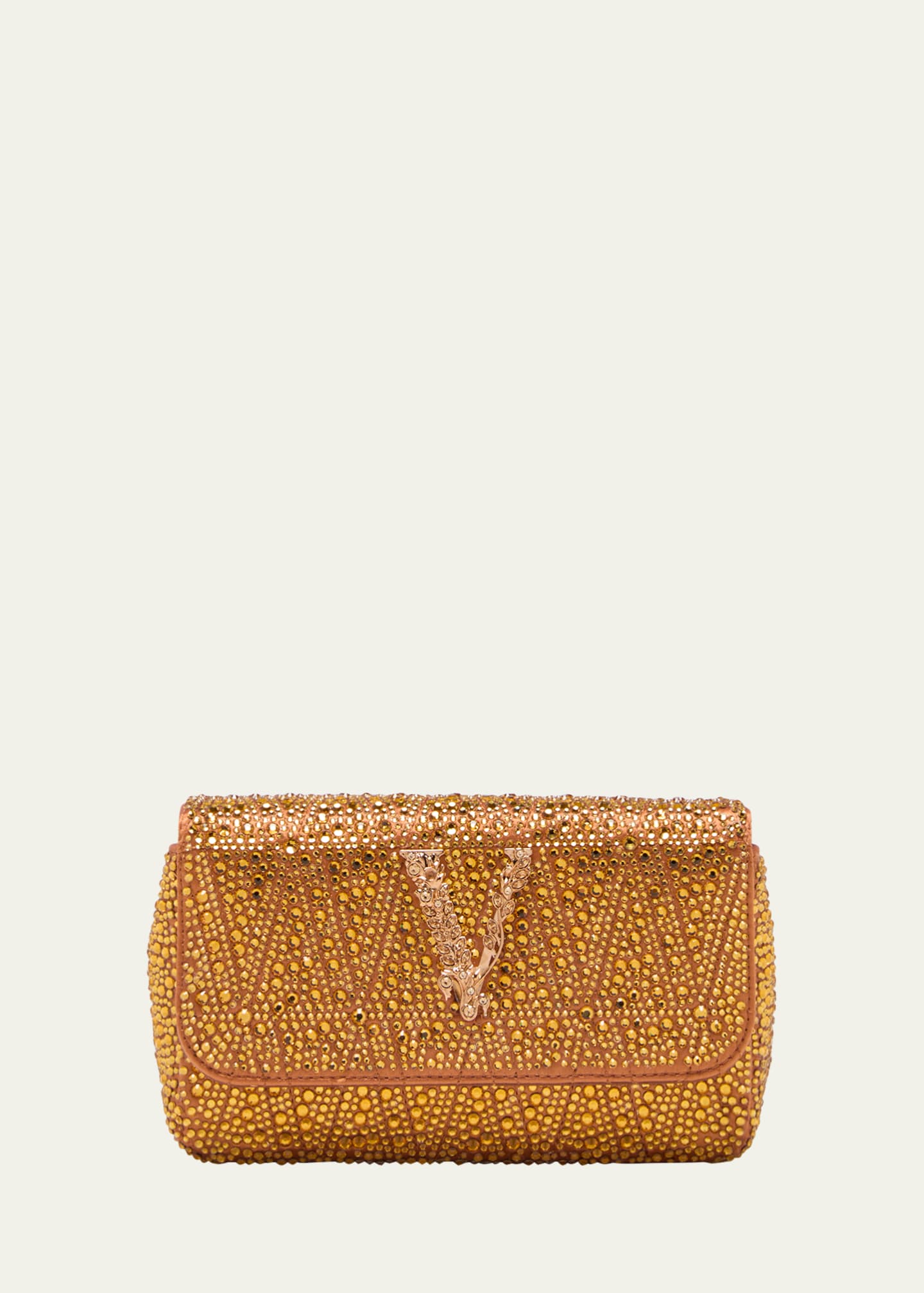 Versace Virtus Mini Embellished Canvas Shoulder Bag - Bergdorf Goodman