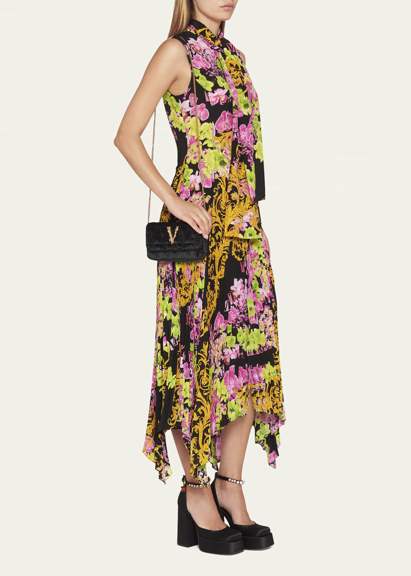 Versace Virtus Mini Flap Chain Crossbody Bag - Bergdorf Goodman