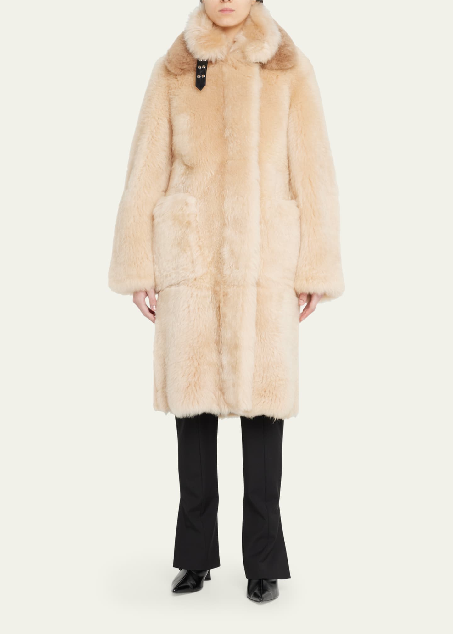 Helmut Lang Long Lamb Shearling Coat - Bergdorf Goodman