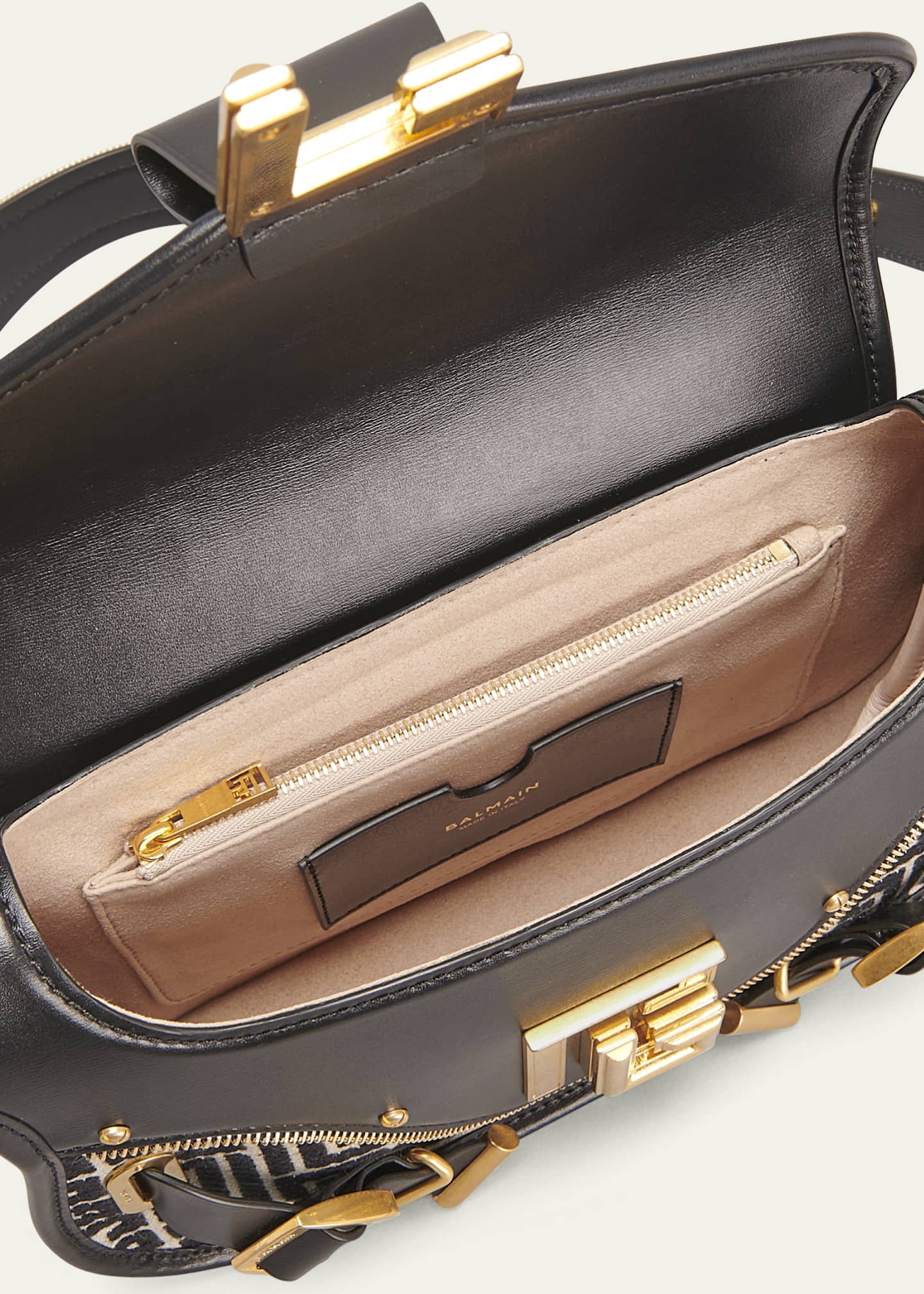 Balmain Blaze Monogram Leather Crossbody Bag - Bergdorf Goodman