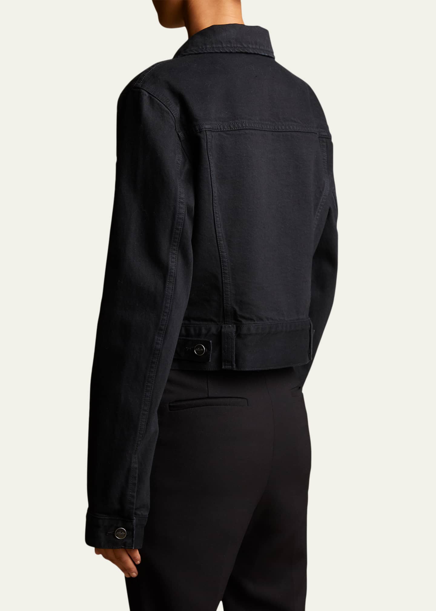 Khaite Rizzo Belt-Loop Denim Jacket - Bergdorf Goodman
