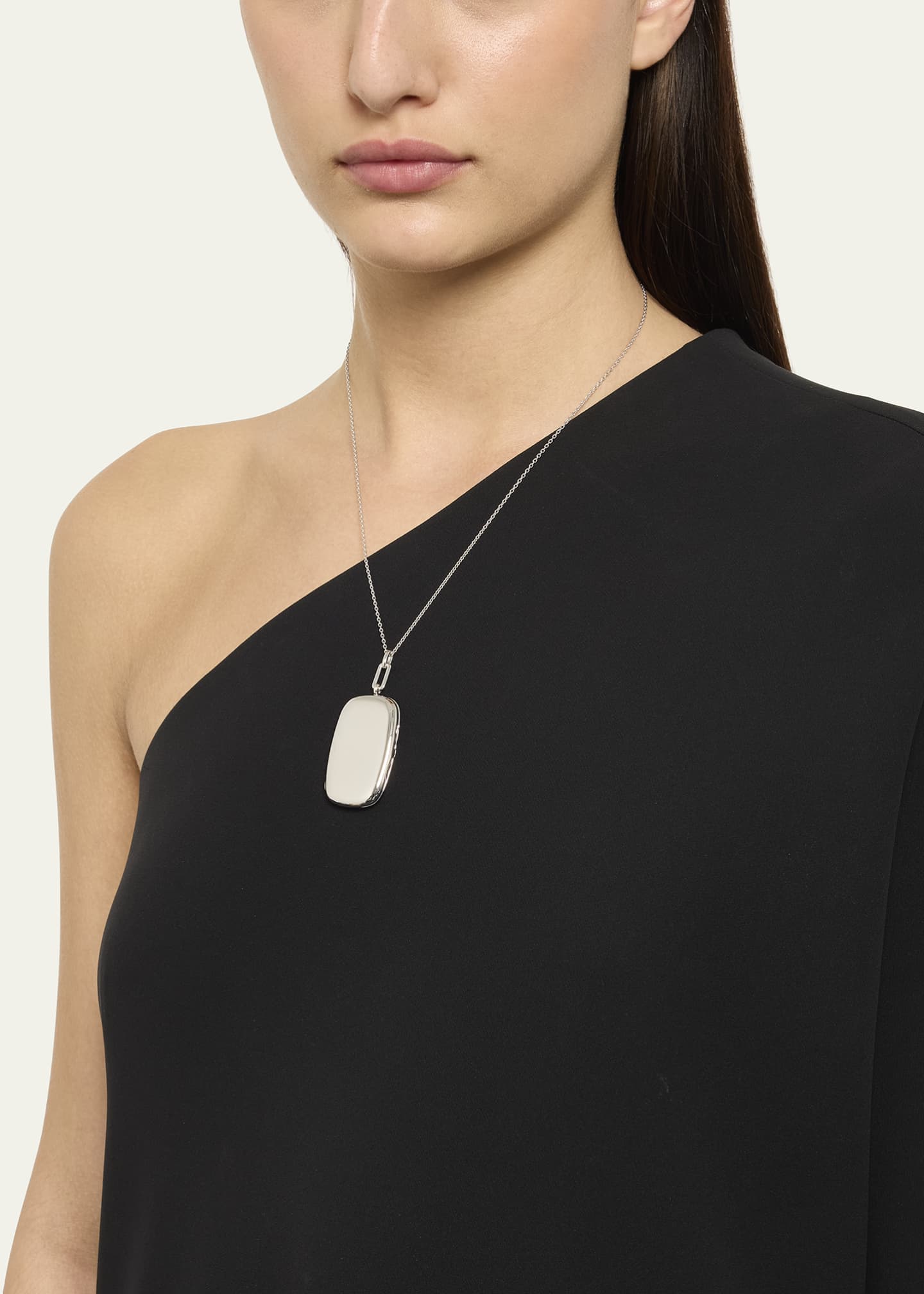 Monica Rich Kosann The Finn Sterling Silver Locket Necklace - Bergdorf ...