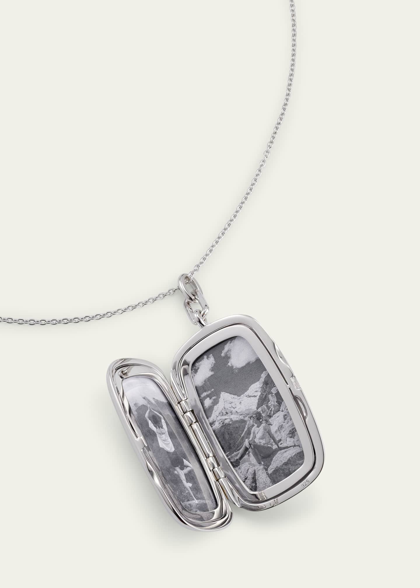 Monica Rich Kosann The Finn Sterling Silver Locket Necklace - Bergdorf ...
