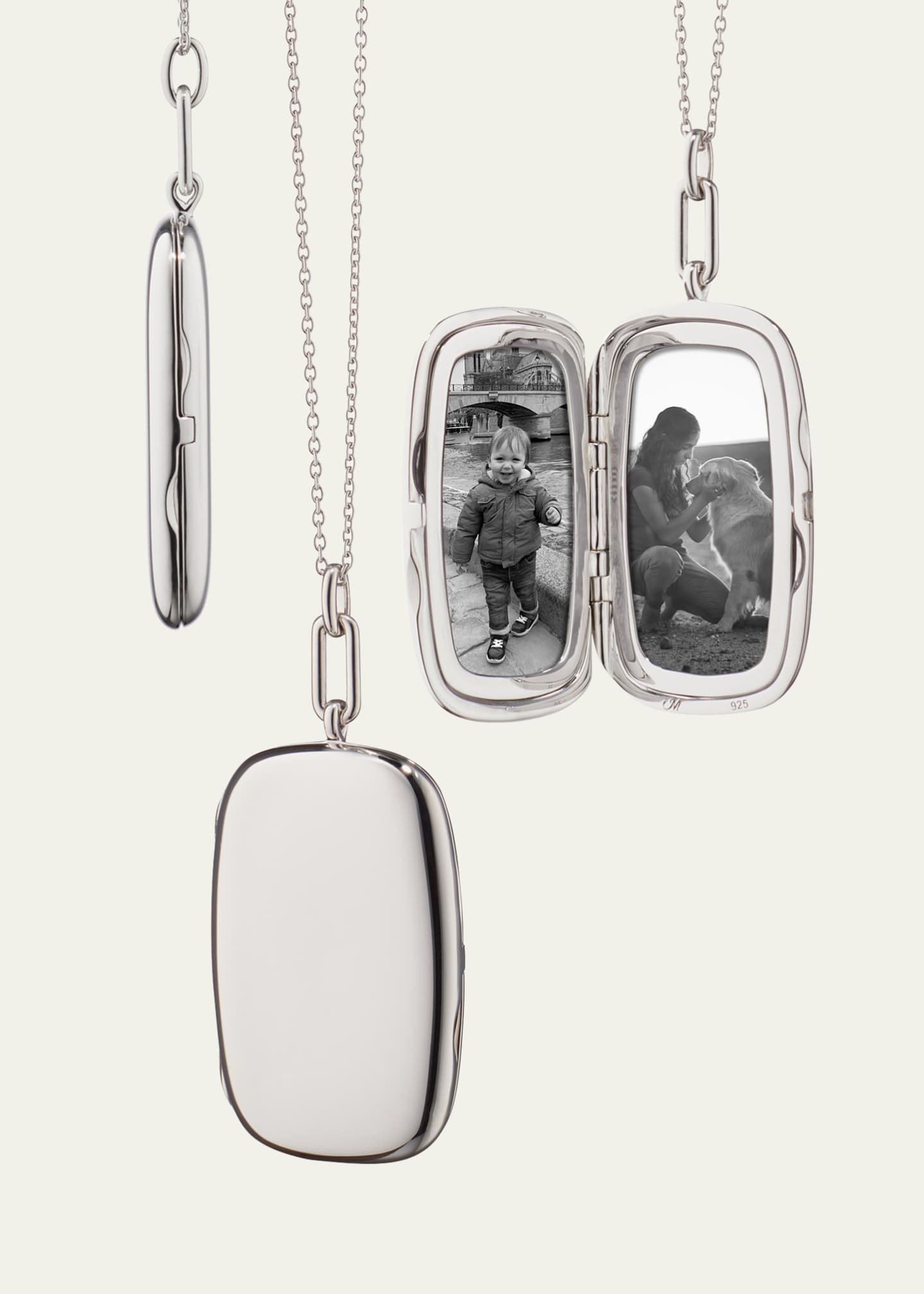 Monica Rich Kosann The Finn Sterling Silver Locket Necklace - Bergdorf ...