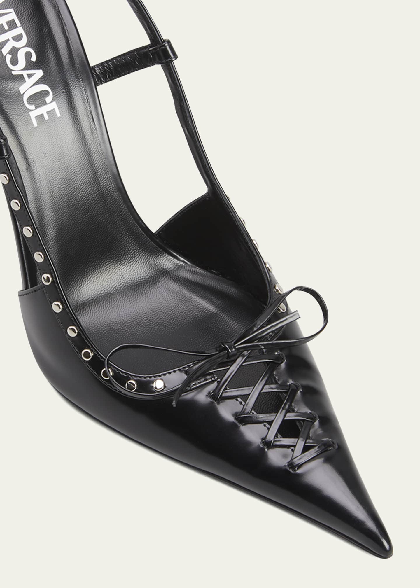 Versace Corset Metal-Heel Slingback Pumps - Bergdorf Goodman