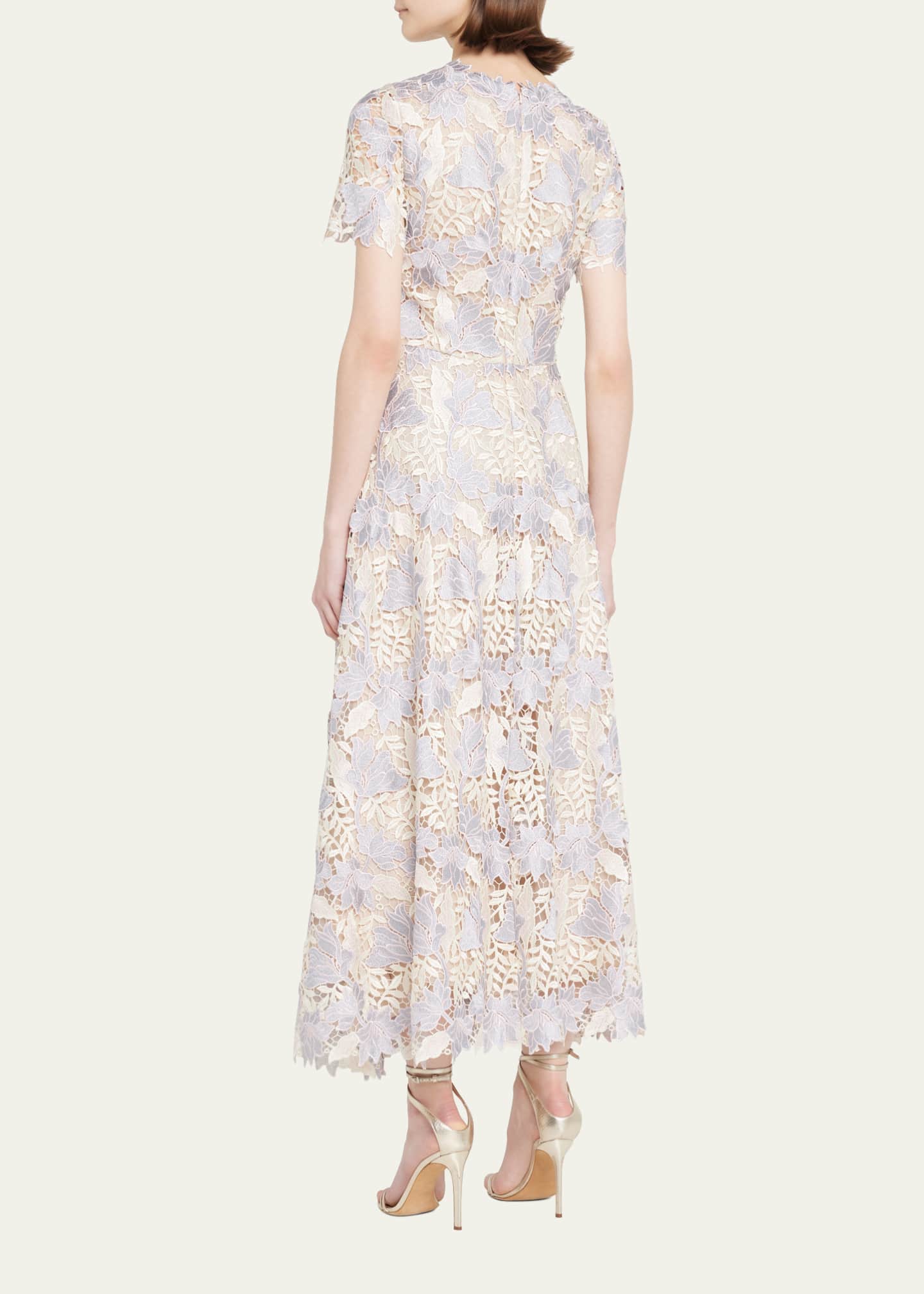 J. Mendel Lace Scallop-Hem Maxi Day Dress - Bergdorf Goodman
