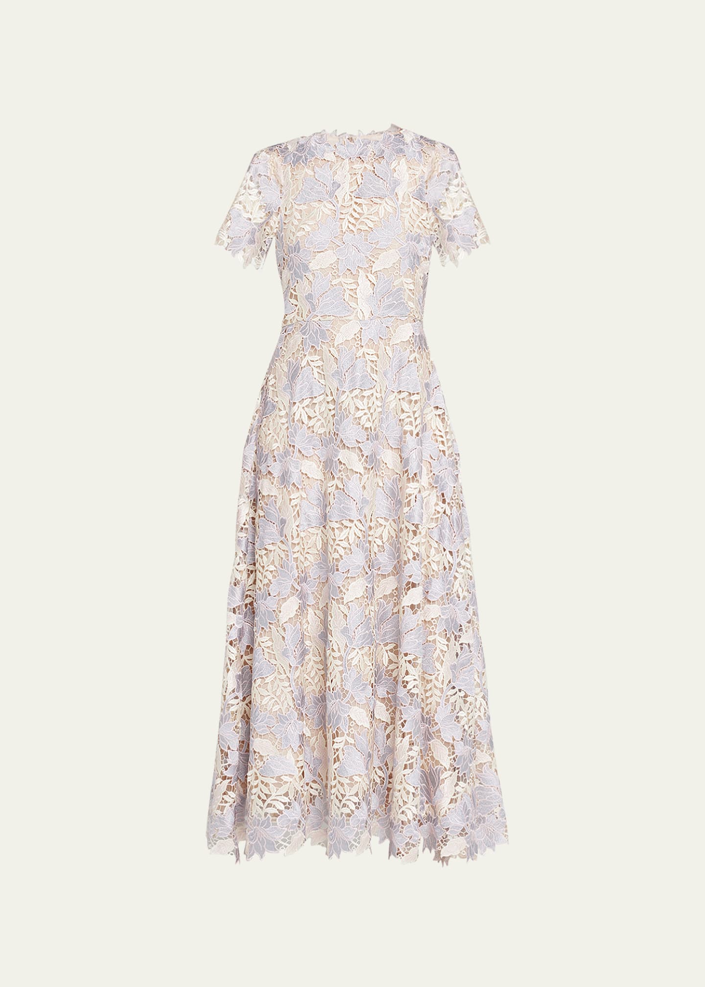 J. Mendel Lace Scallop-Hem Maxi Day Dress - Bergdorf Goodman