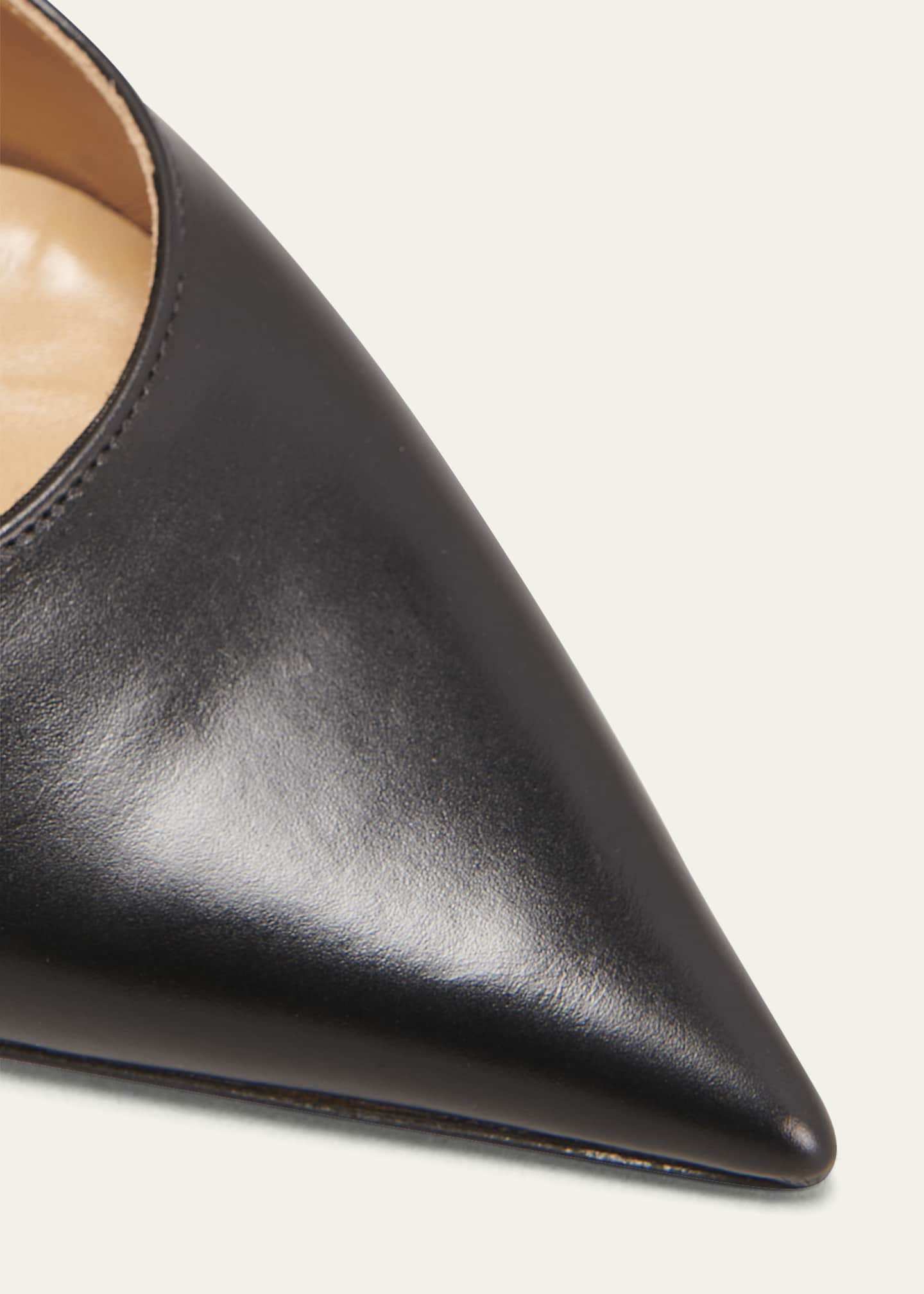 Loewe Leather Rose-Heel Slingback Pumps - Bergdorf Goodman