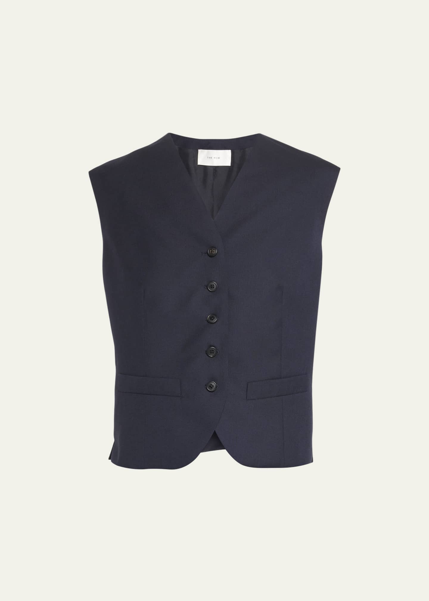 THE ROW Vega Tailored Button-Front Vest - Bergdorf Goodman