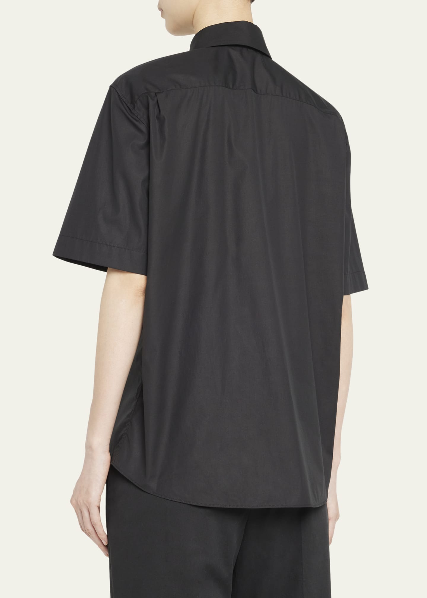 THE ROW Bec Short-Sleeve Button-Front Shirt - Bergdorf Goodman
