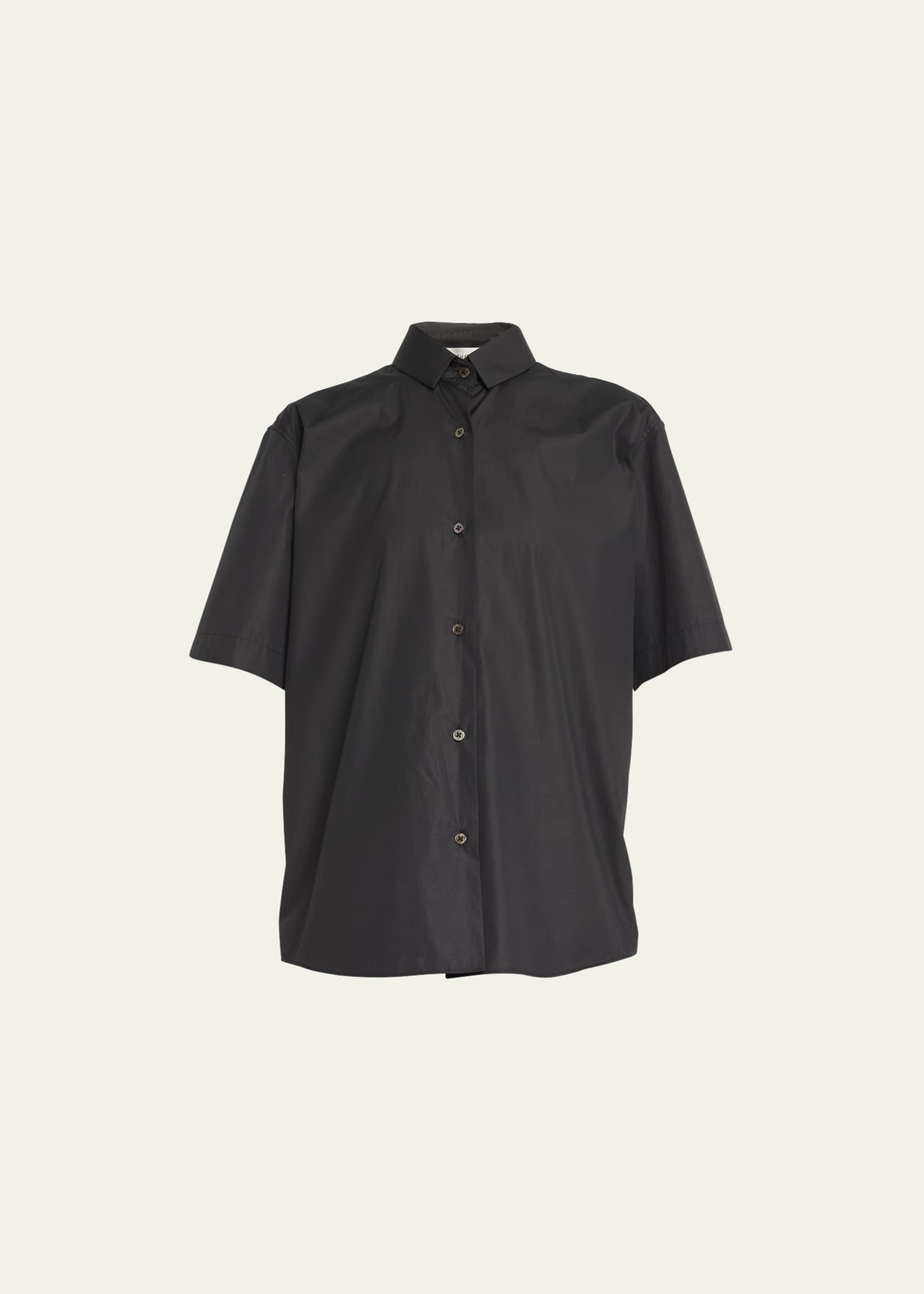 THE ROW Bec Short-Sleeve Button-Front Shirt - Bergdorf Goodman