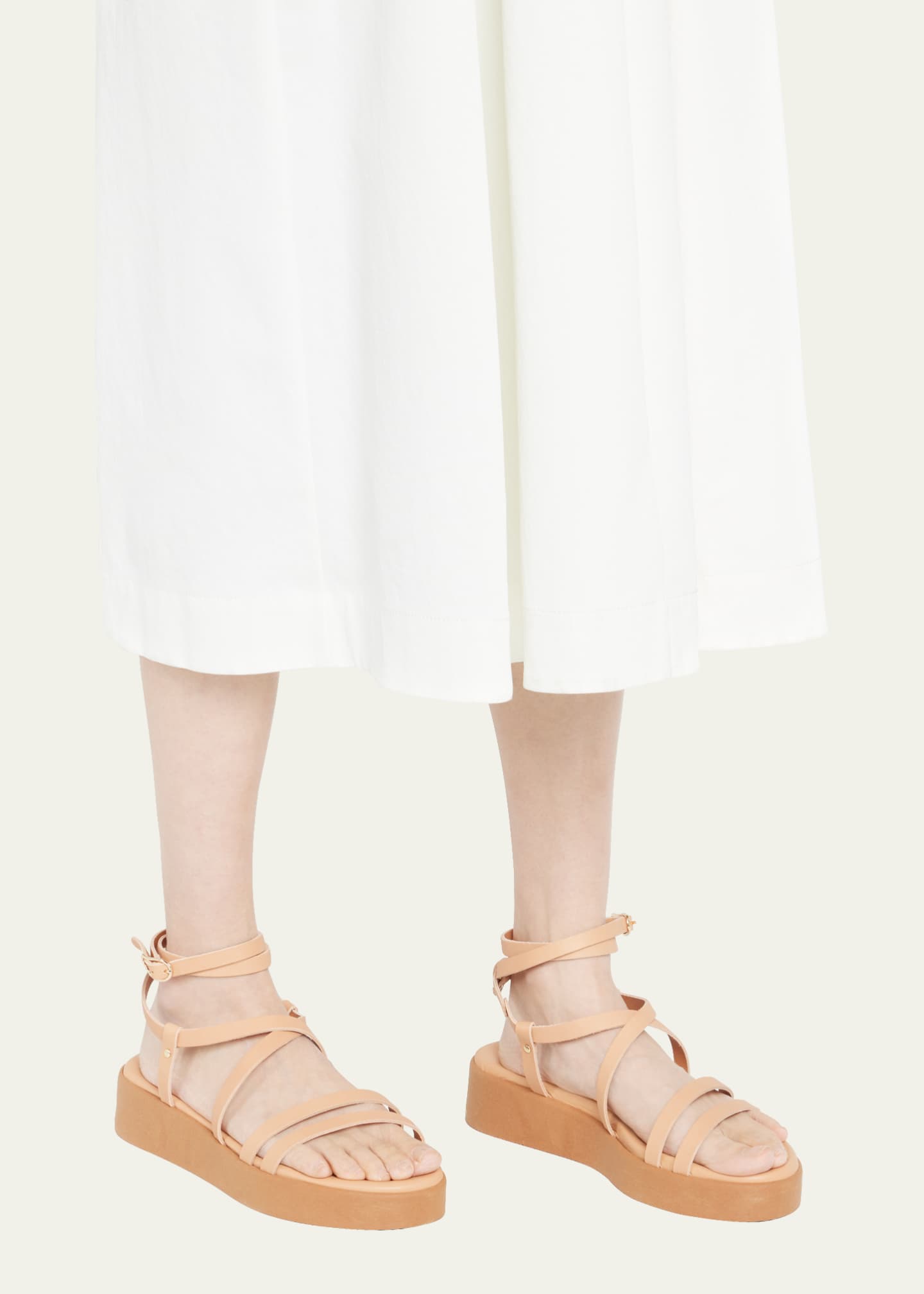 Ancient Greek Sandals Aristea Leather Ankle-Strap Platform Sandals ...