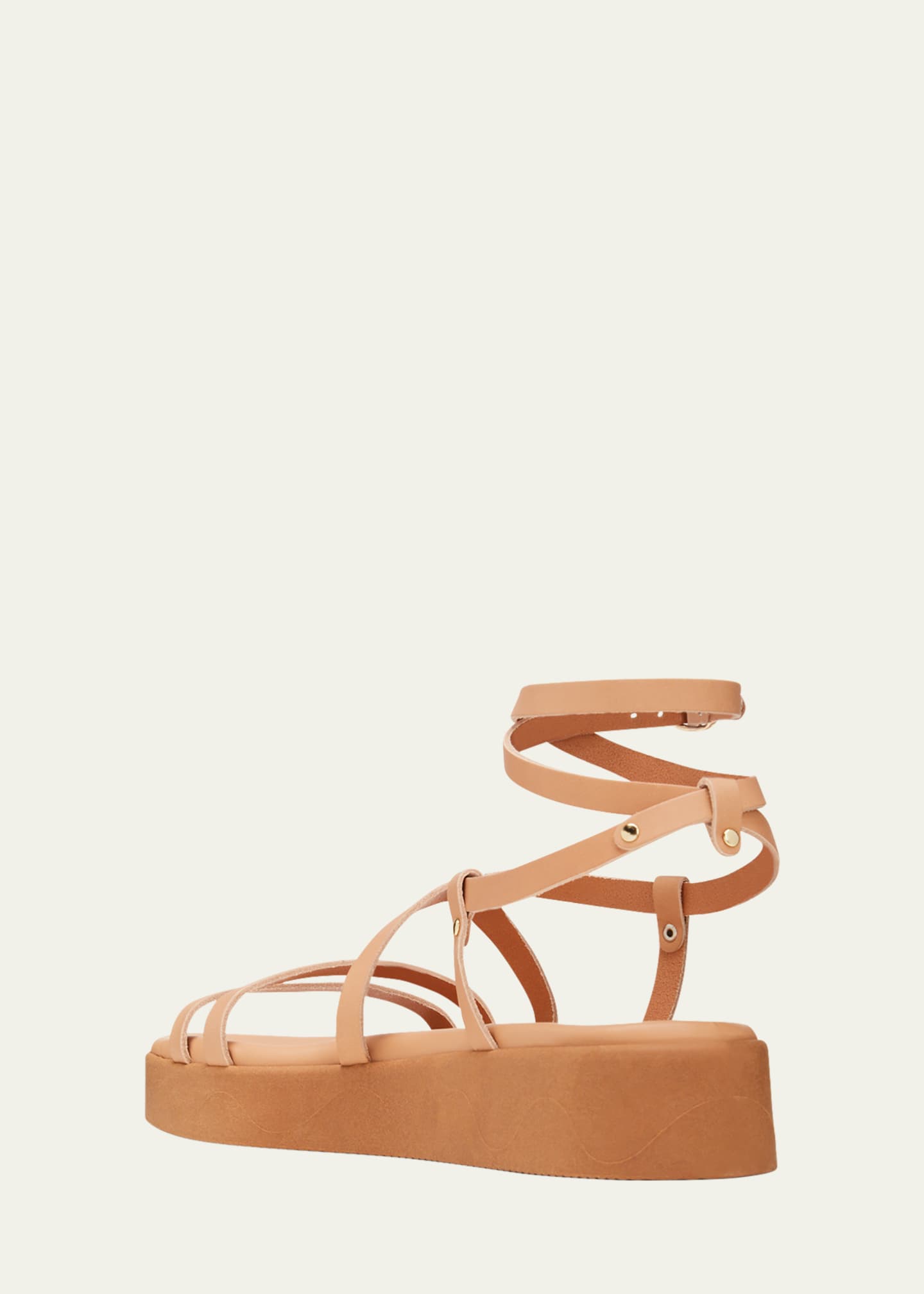 Ancient Greek Sandals Aristea Leather Ankle-Strap Platform Sandals ...