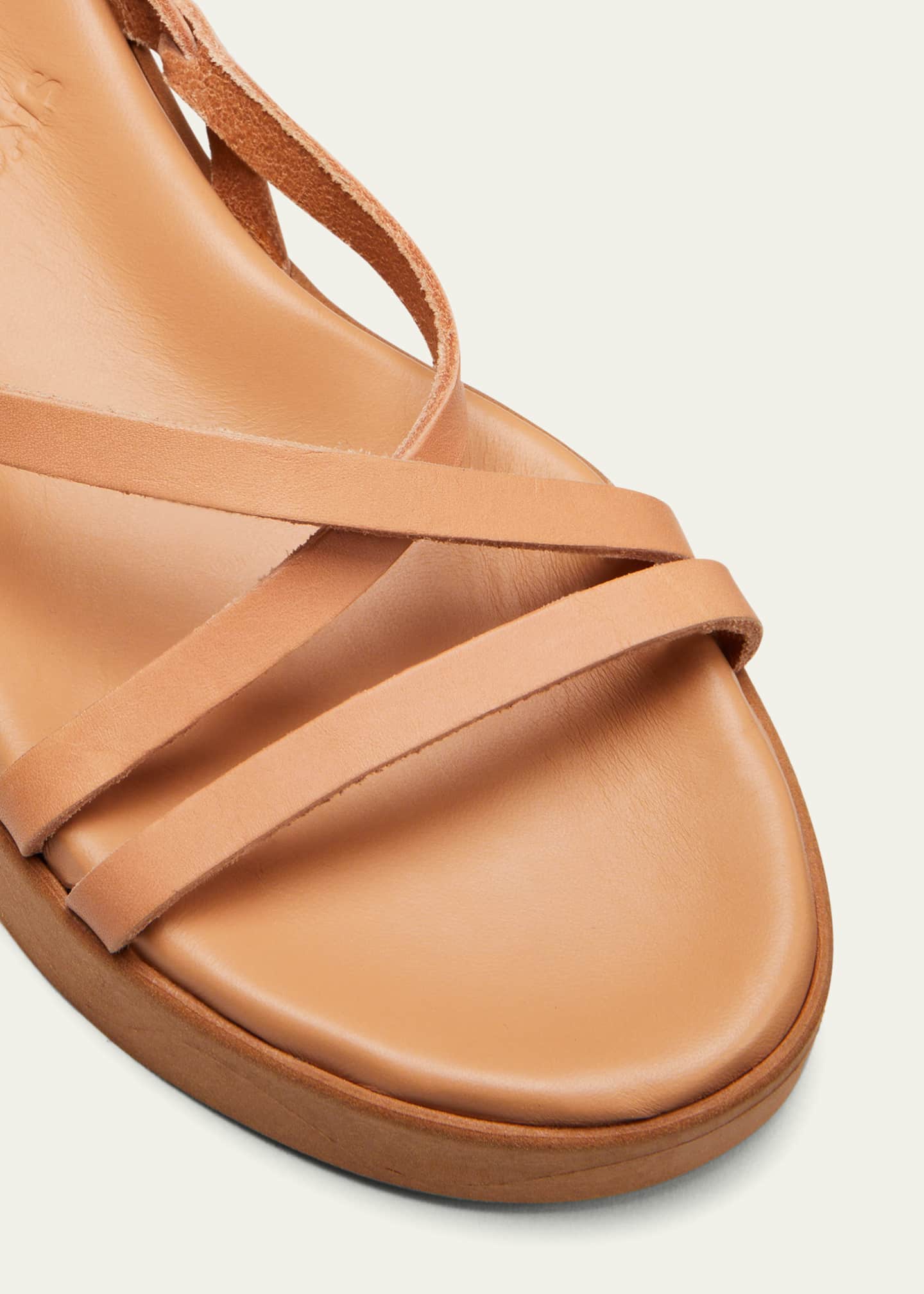 Ancient Greek Sandals Silia Leather Slingback Platform Sandals ...