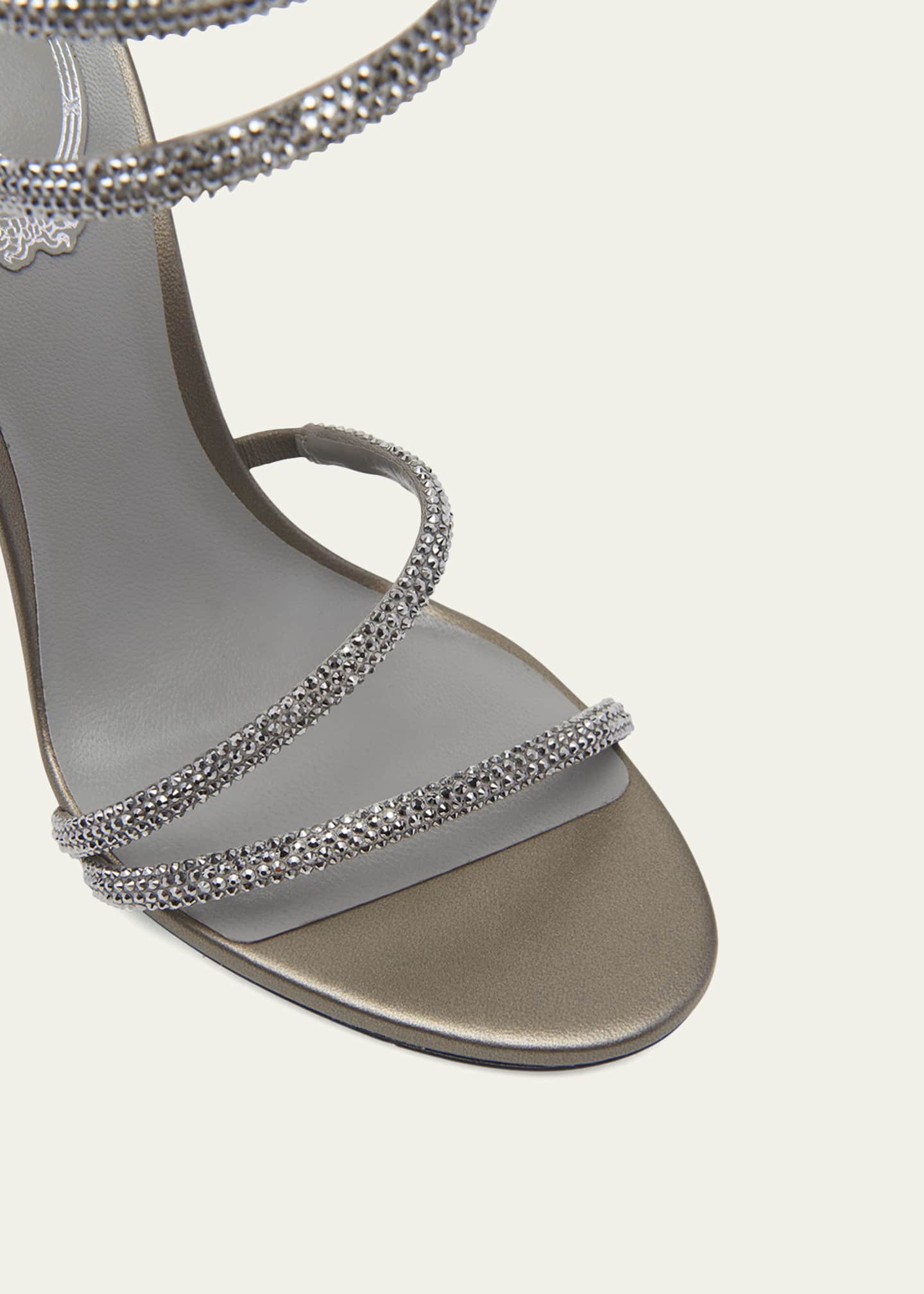 Rene Caovilla Strass Snake-Wrap Sandals - Bergdorf Goodman